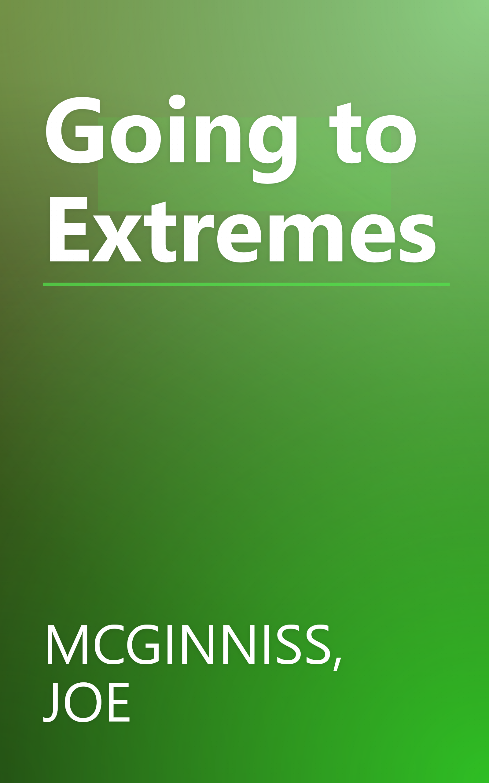 Going to Extremes book cover
