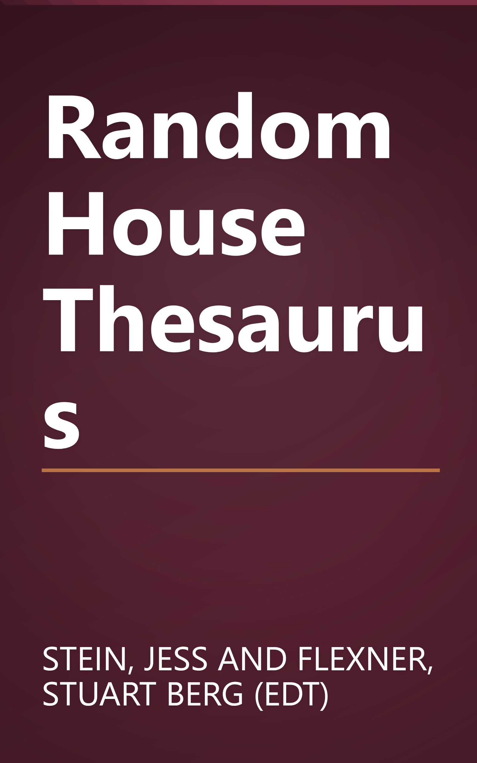Random House Thesaurus book cover