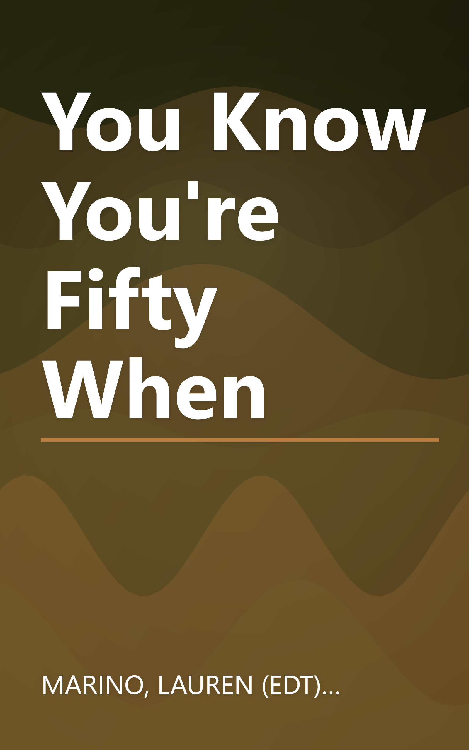 You Know You're Fifty When book cover