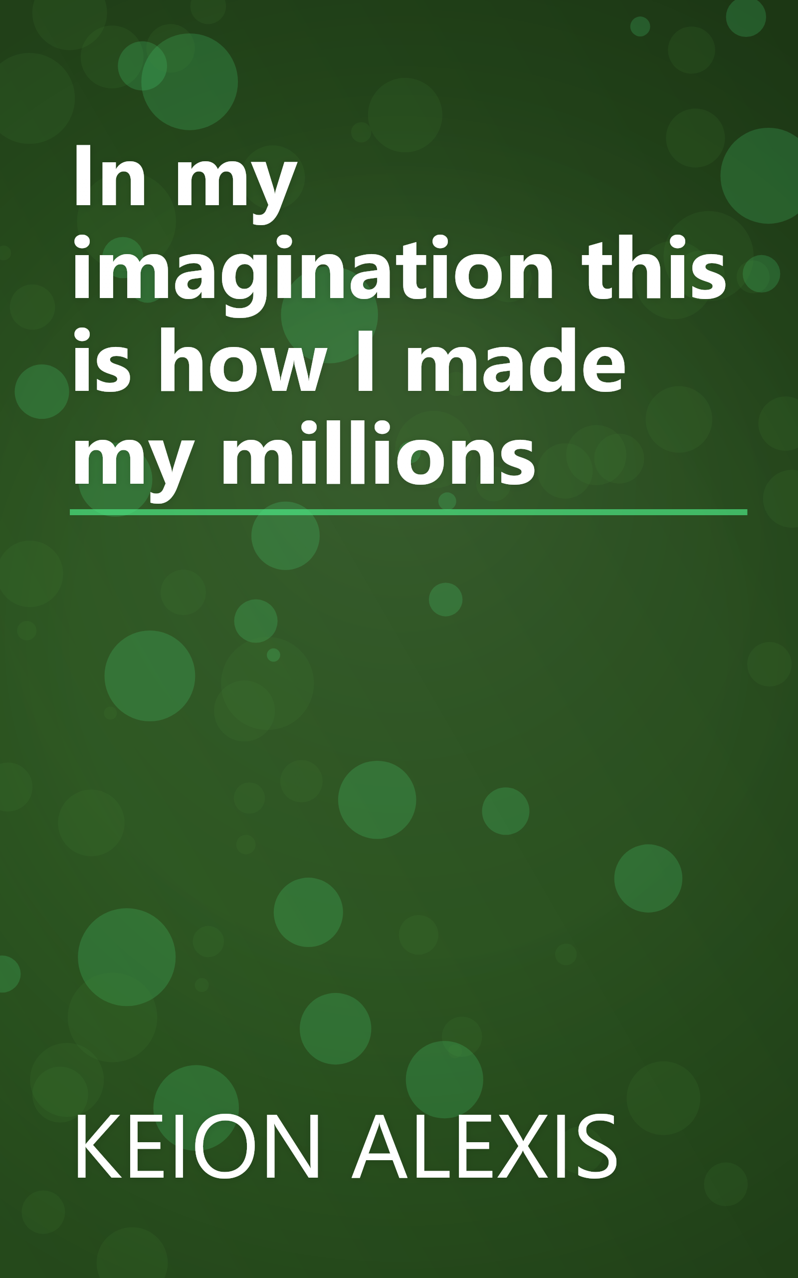 In my imagination this is how I made my millions book cover