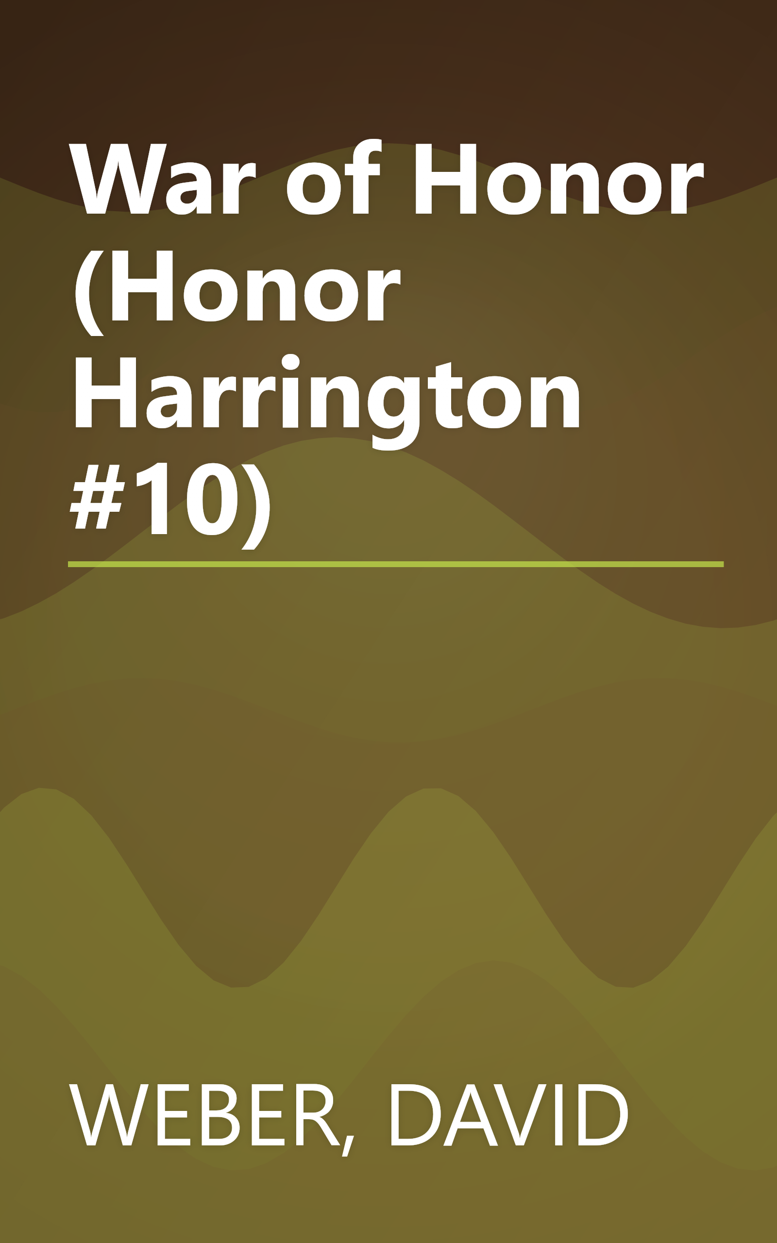 War of Honor (Honor Harrington #10) book cover