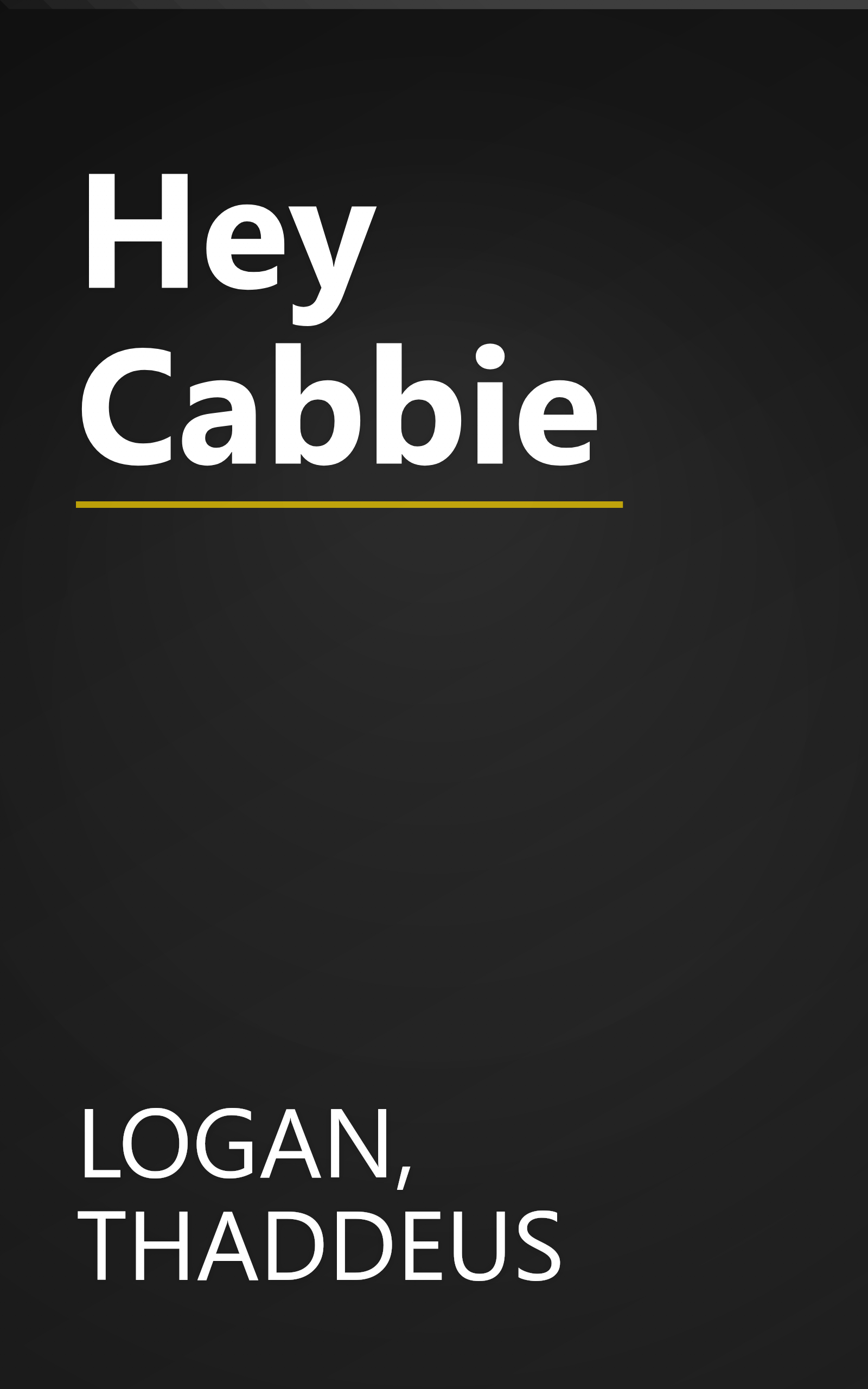 Hey Cabbie book cover