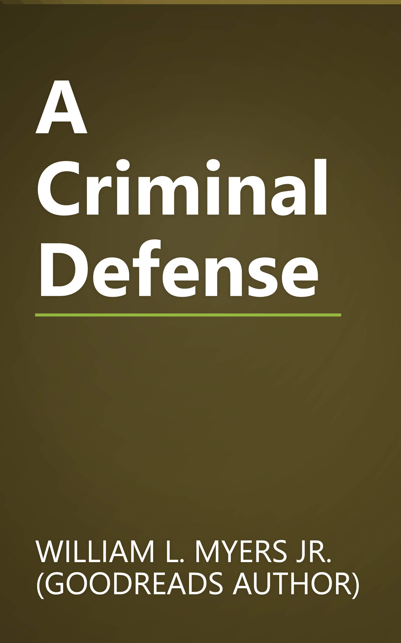 A Criminal Defense book cover