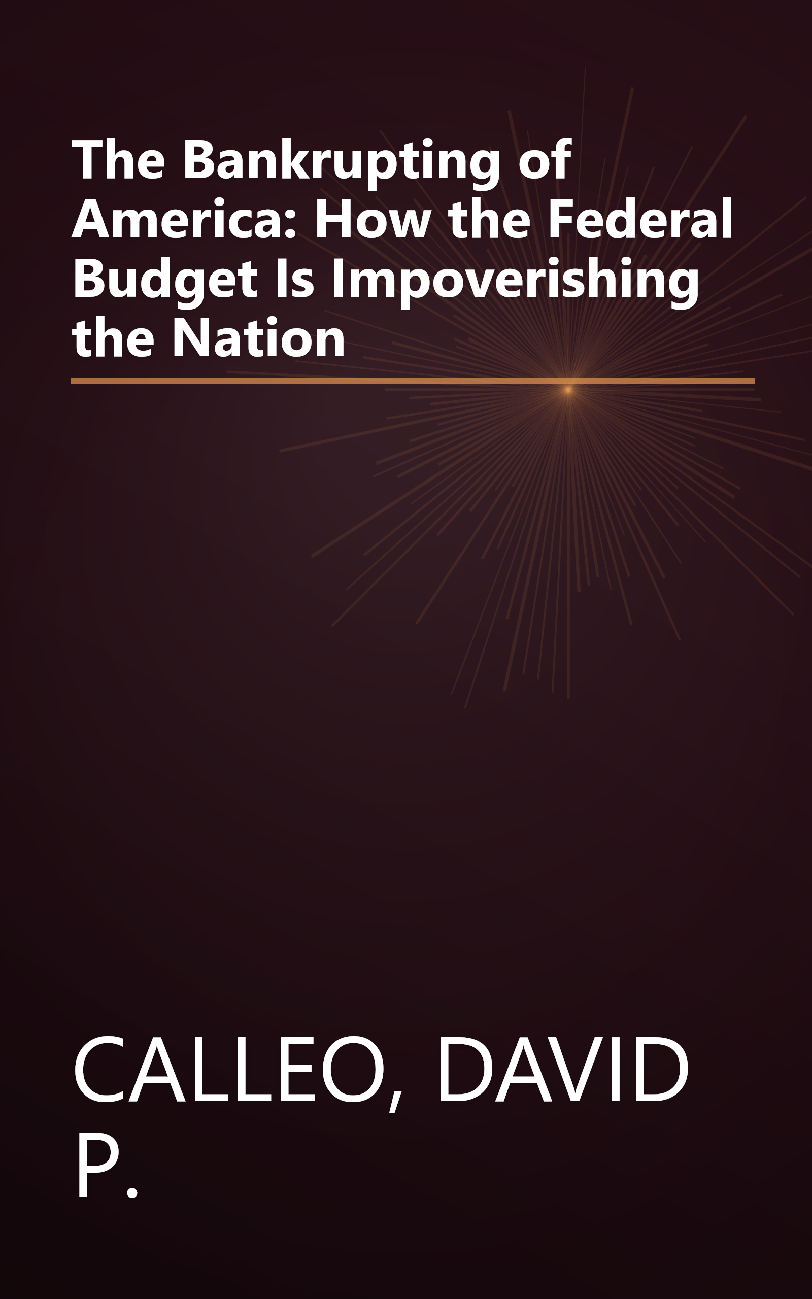 The Bankrupting of America: How the Federal Budget Is Impoverishing the Nation book cover