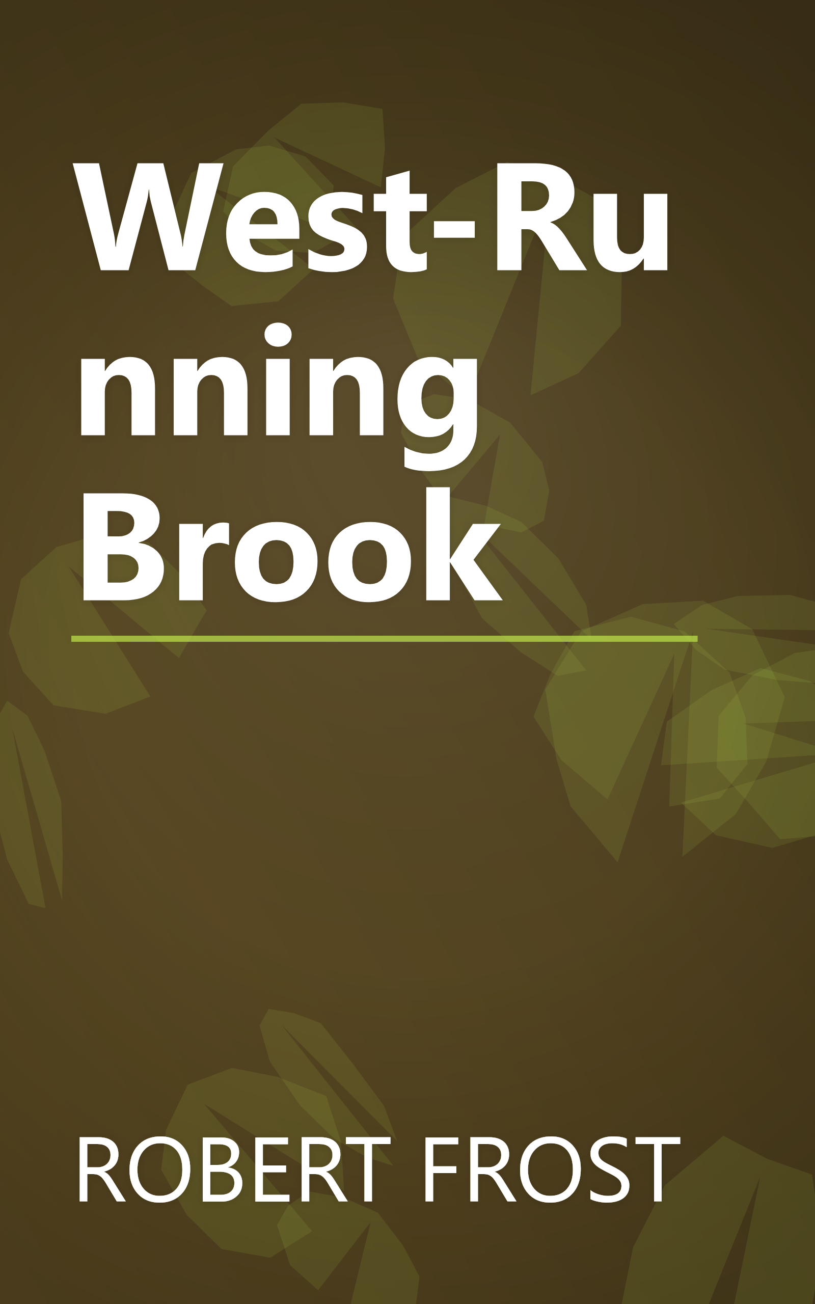 West-Running Brook book cover