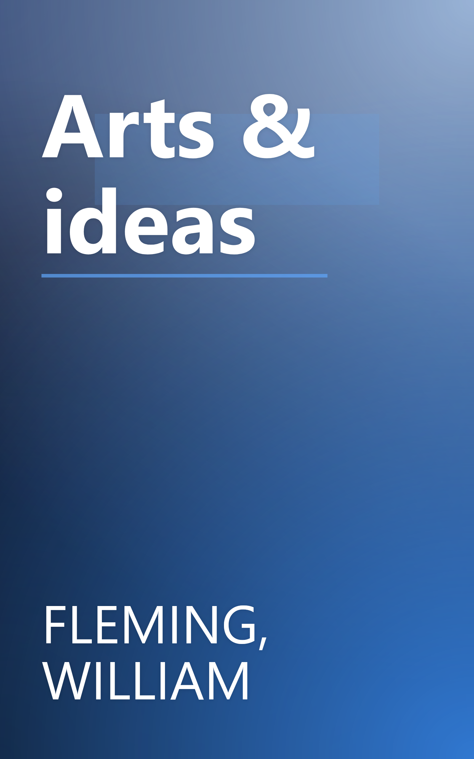 Arts & ideas book cover