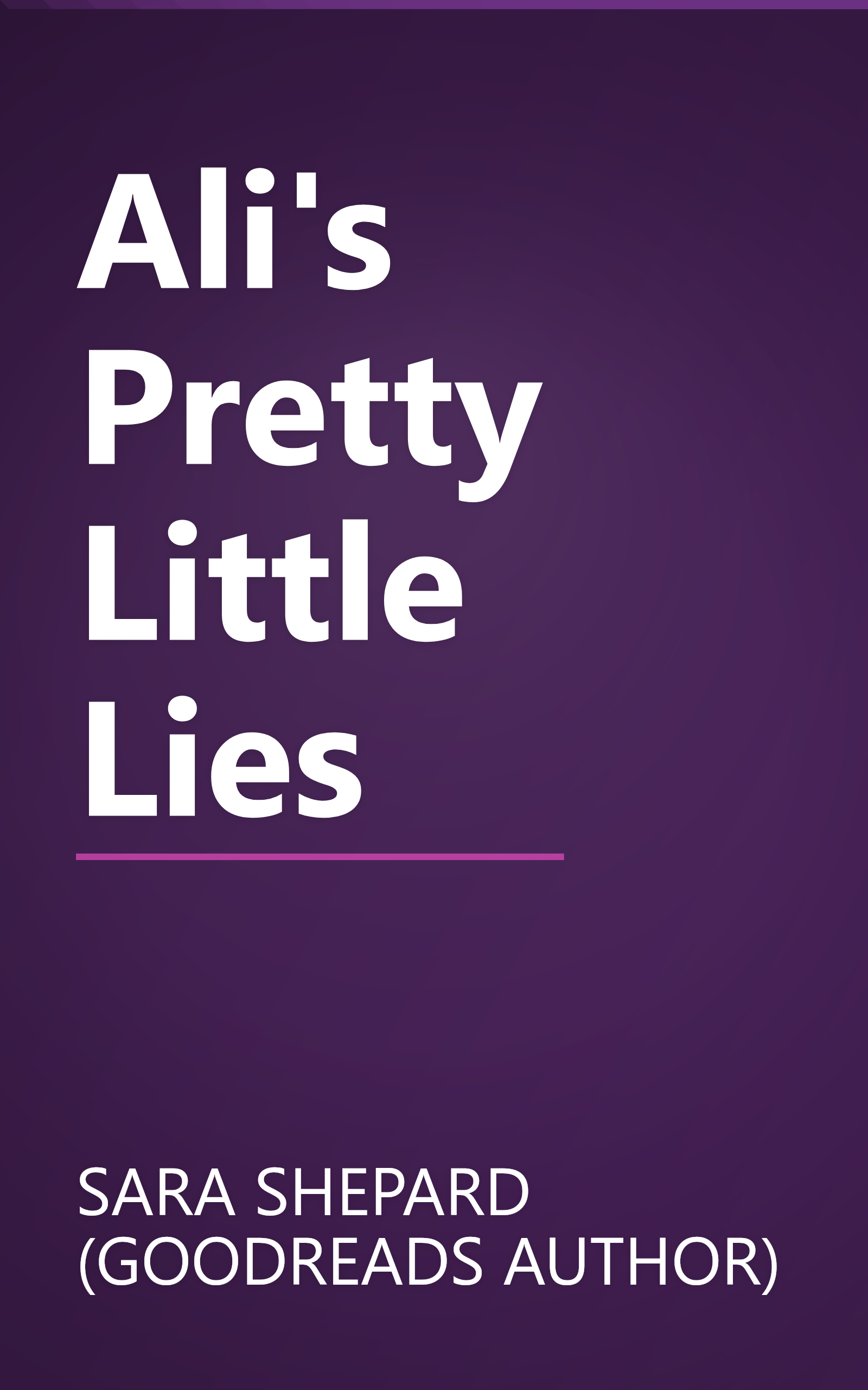 Ali's Pretty Little Lies book cover