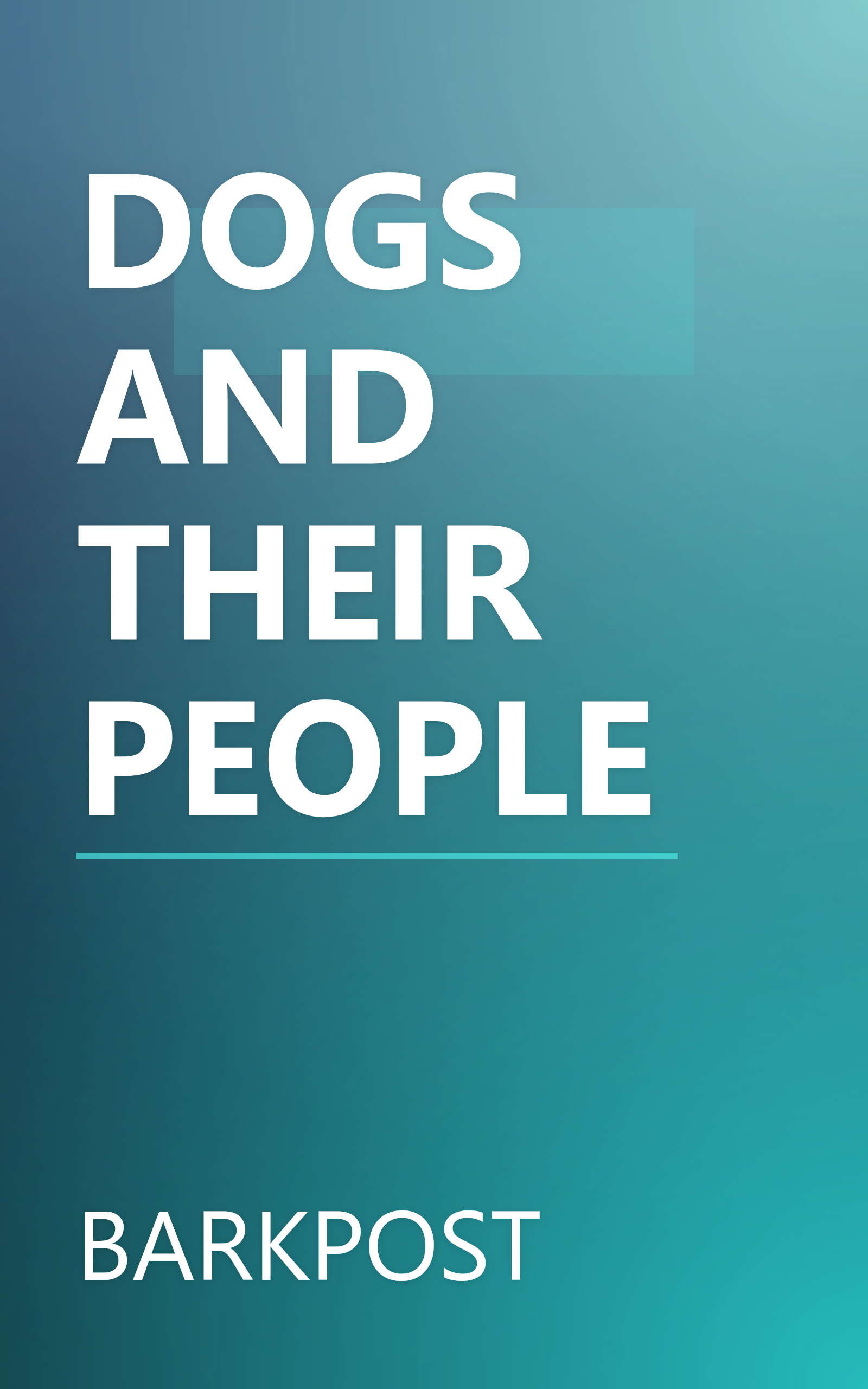 DOGS AND THEIR PEOPLE book cover