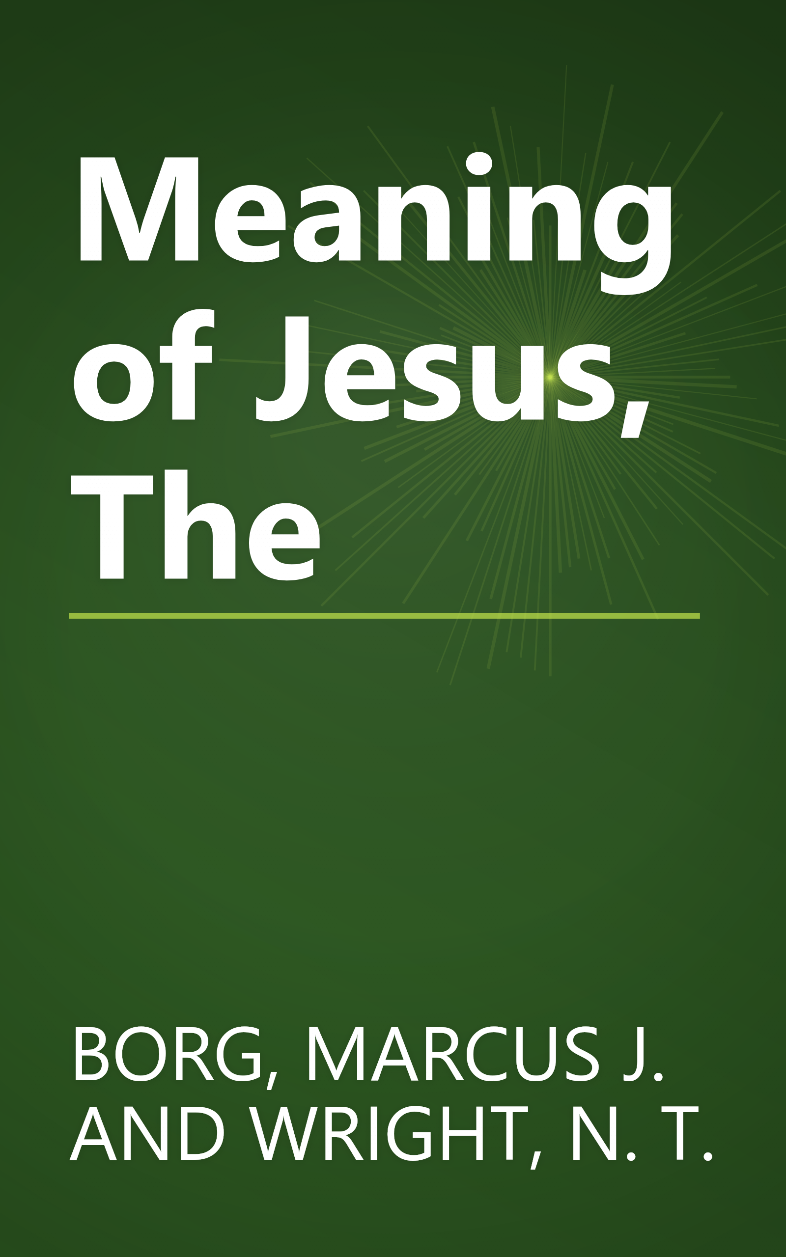 Meaning of Jesus, The book cover