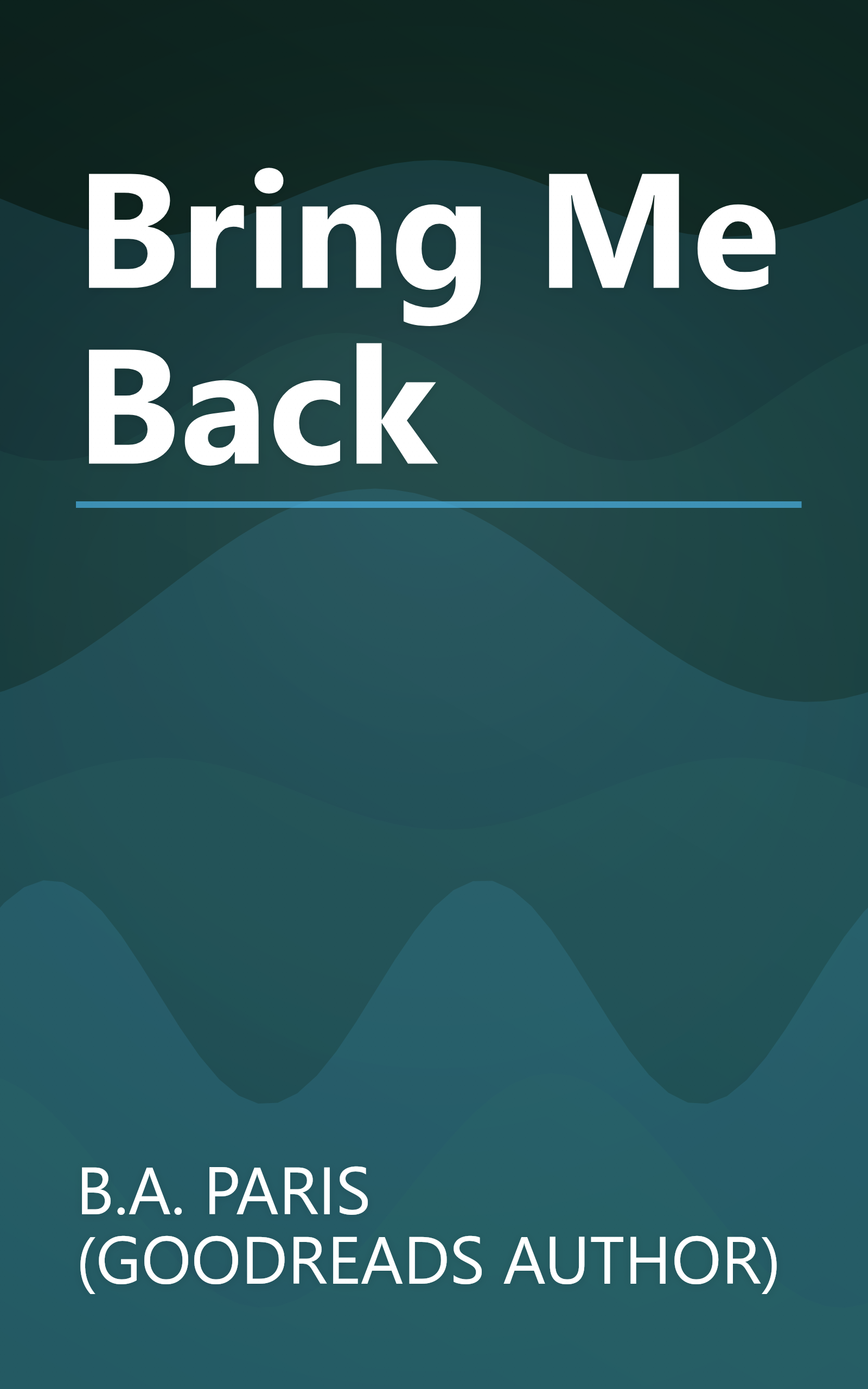 Bring Me Back book cover
