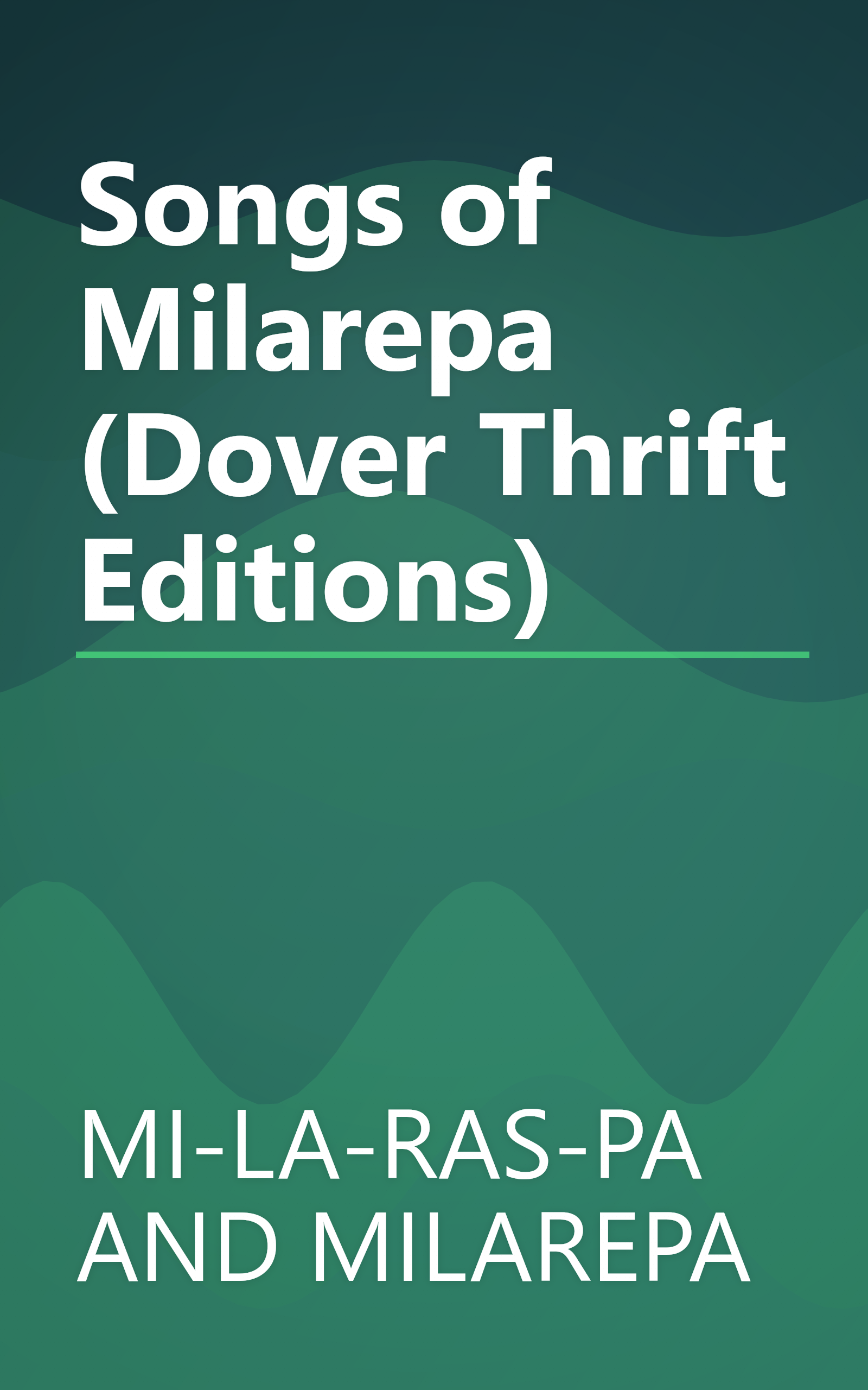 Songs of Milarepa (Dover Thrift Editions) book cover