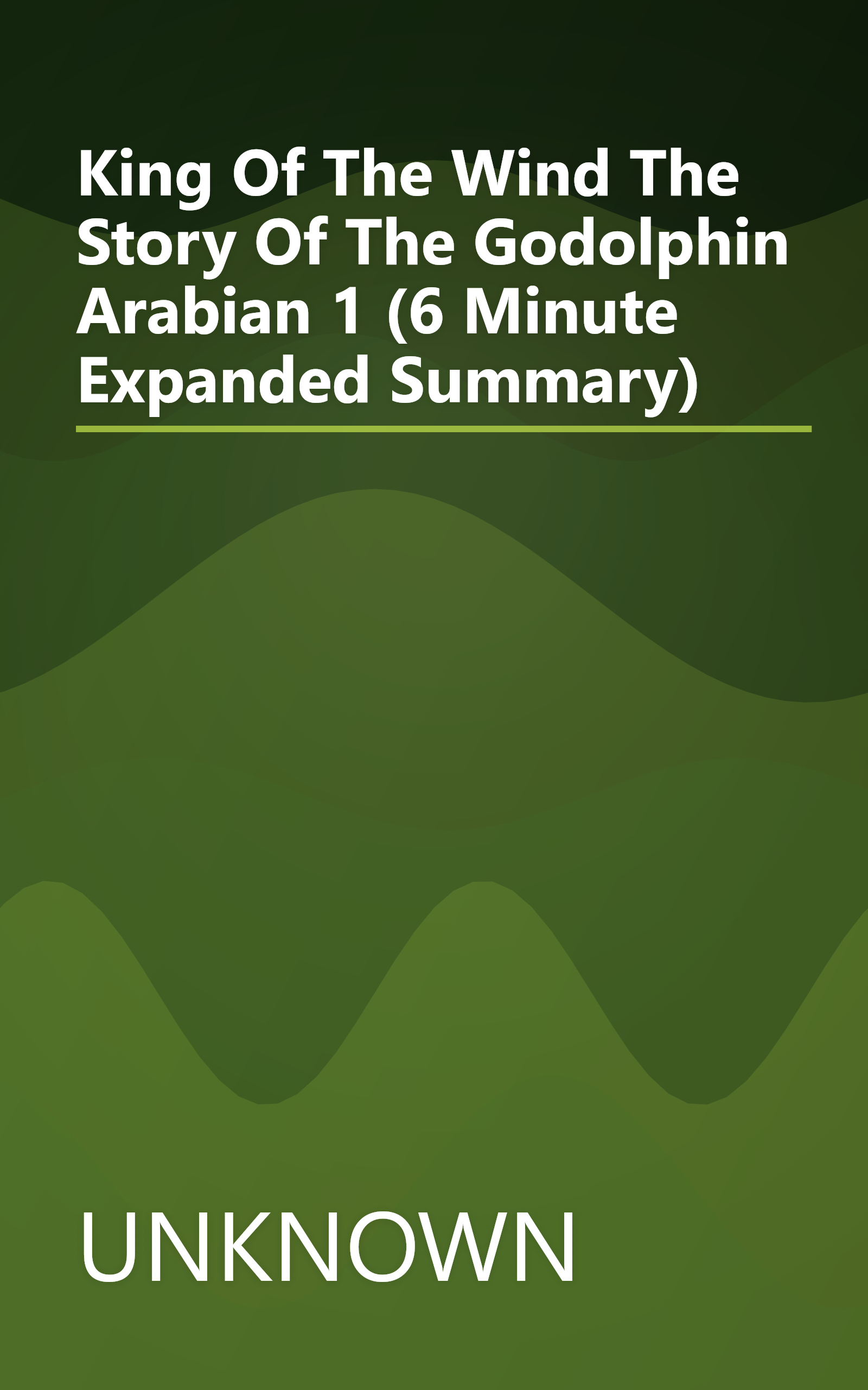 King Of The Wind  The Story Of The Godolphin Arabian 1 (6 Minute   Expanded Summary) book cover
