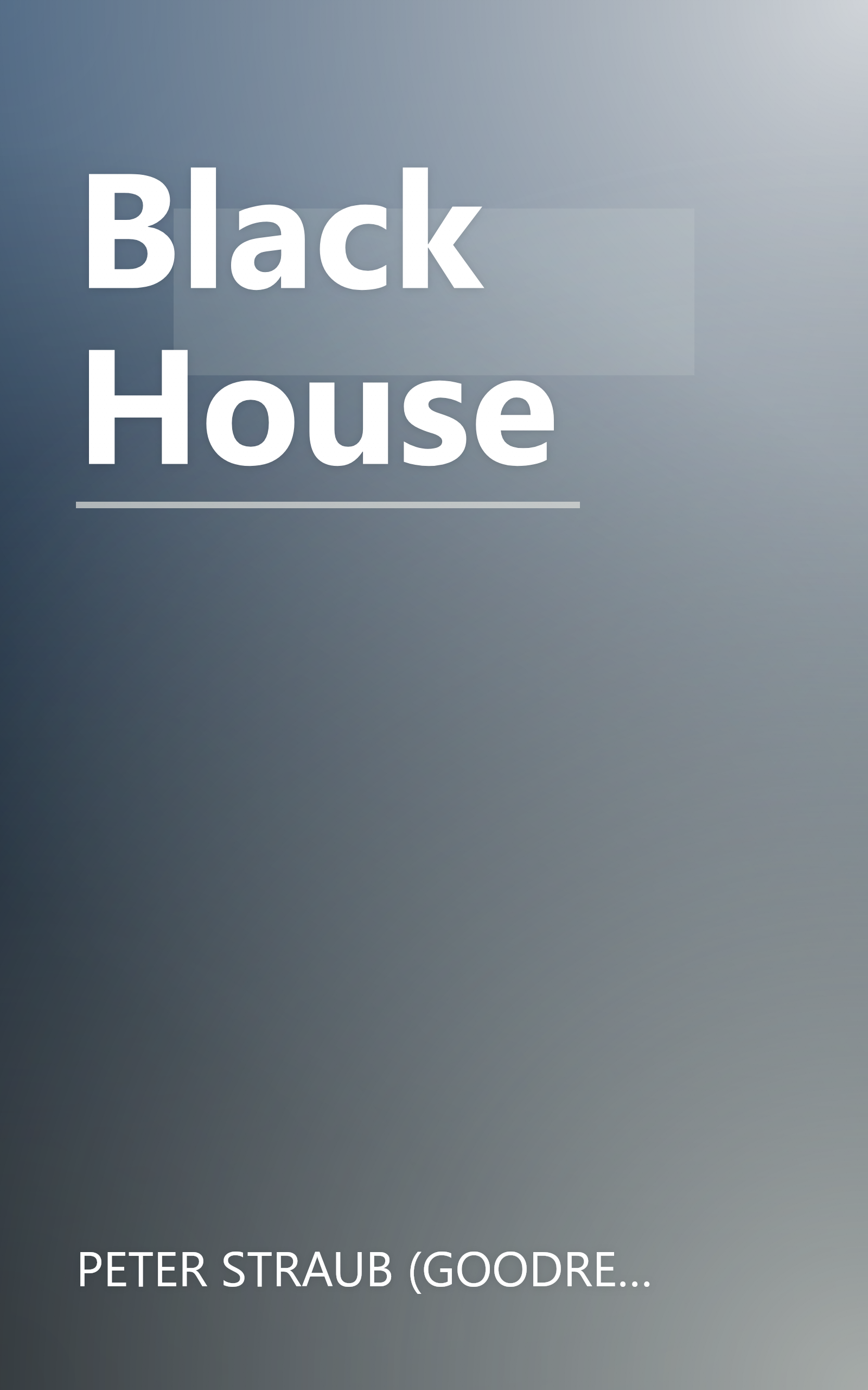 Black House book cover
