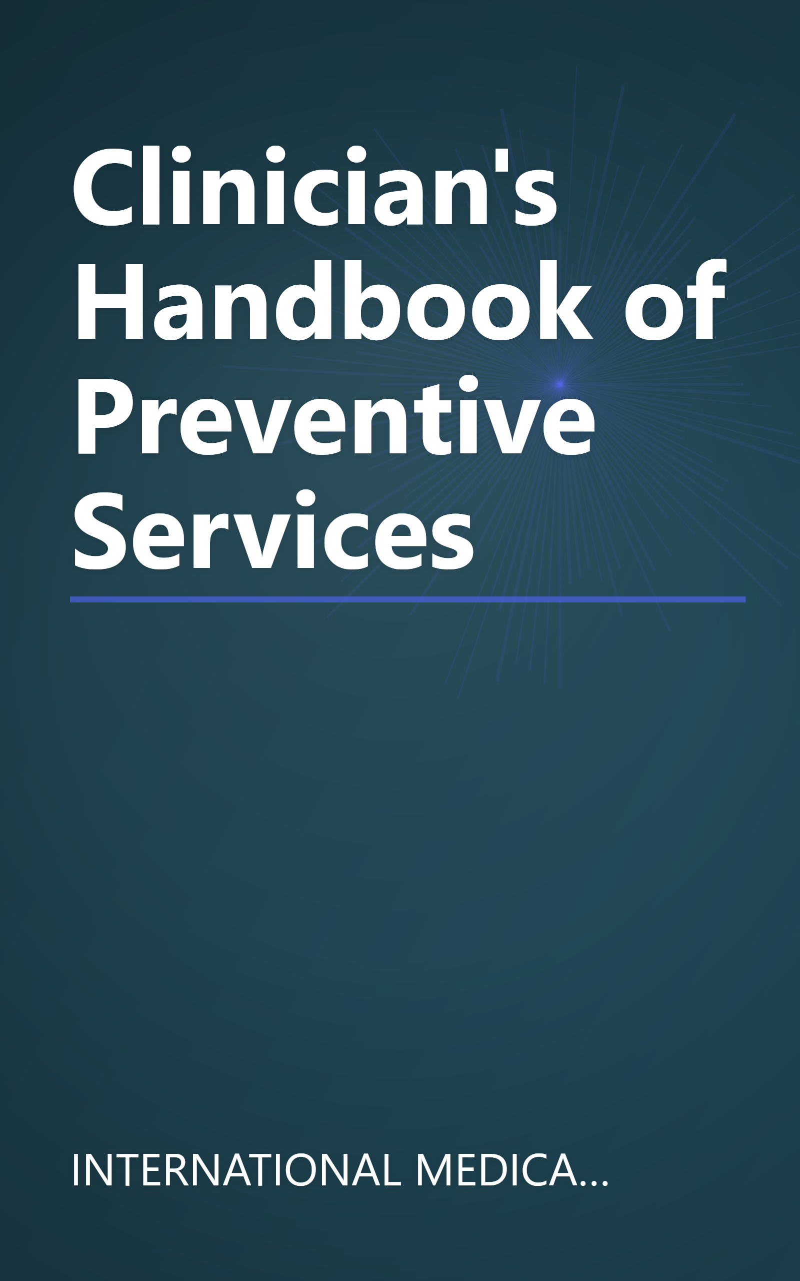 Clinician's Handbook of Preventive Services book cover