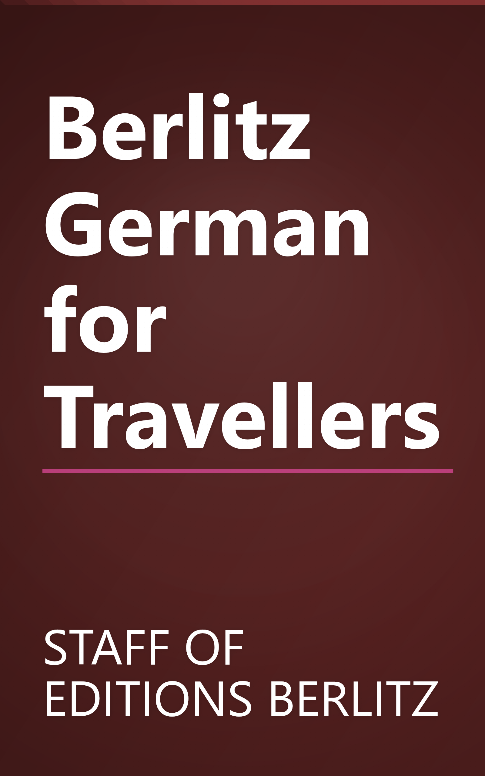 Berlitz German for Travellers book cover