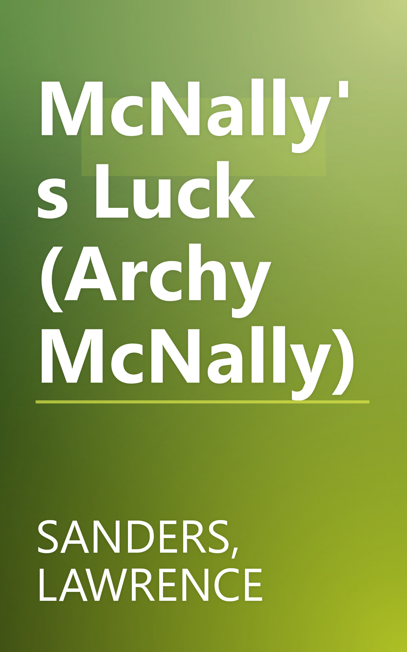 McNally's Luck (Archy McNally) book cover