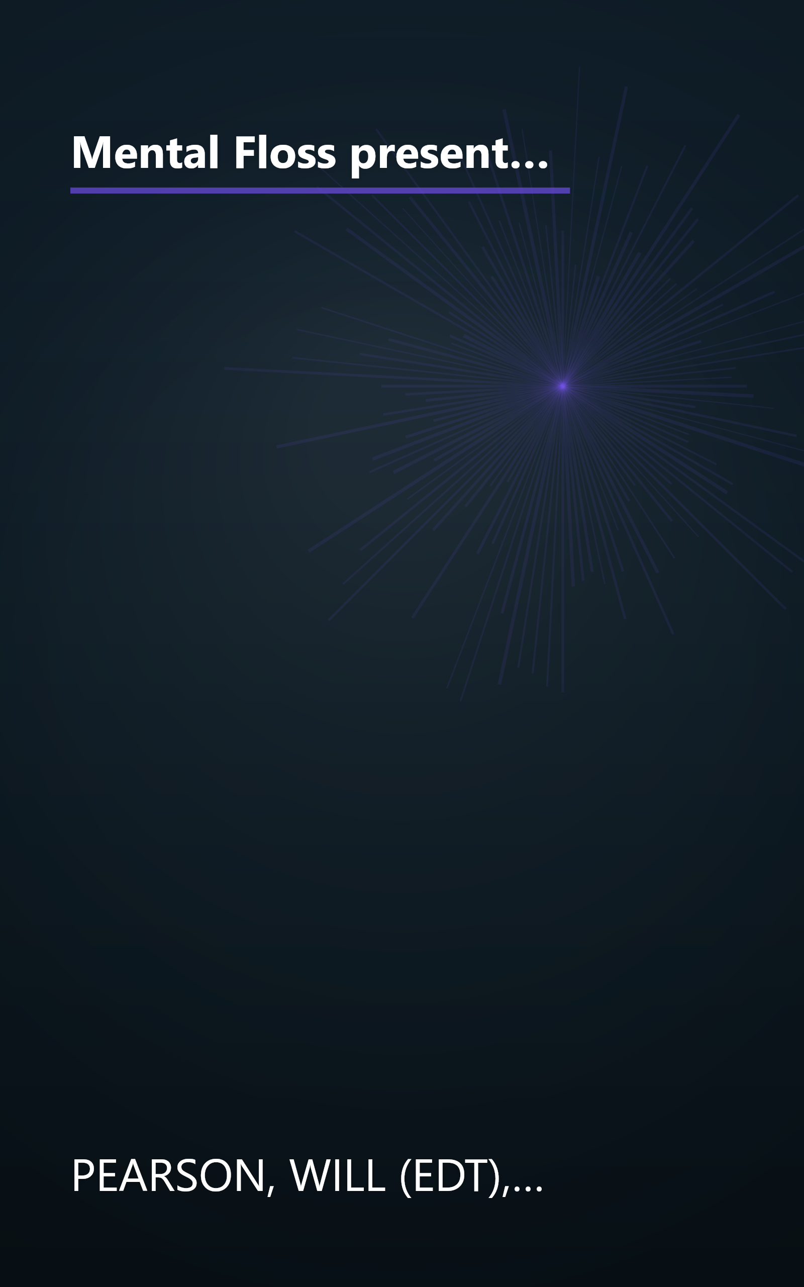 Mental Floss presents In the Beginning: From Big Hair to the Big Bang, mental_floss presents a Mouthwatering Guide to the Origins of Everything book cover