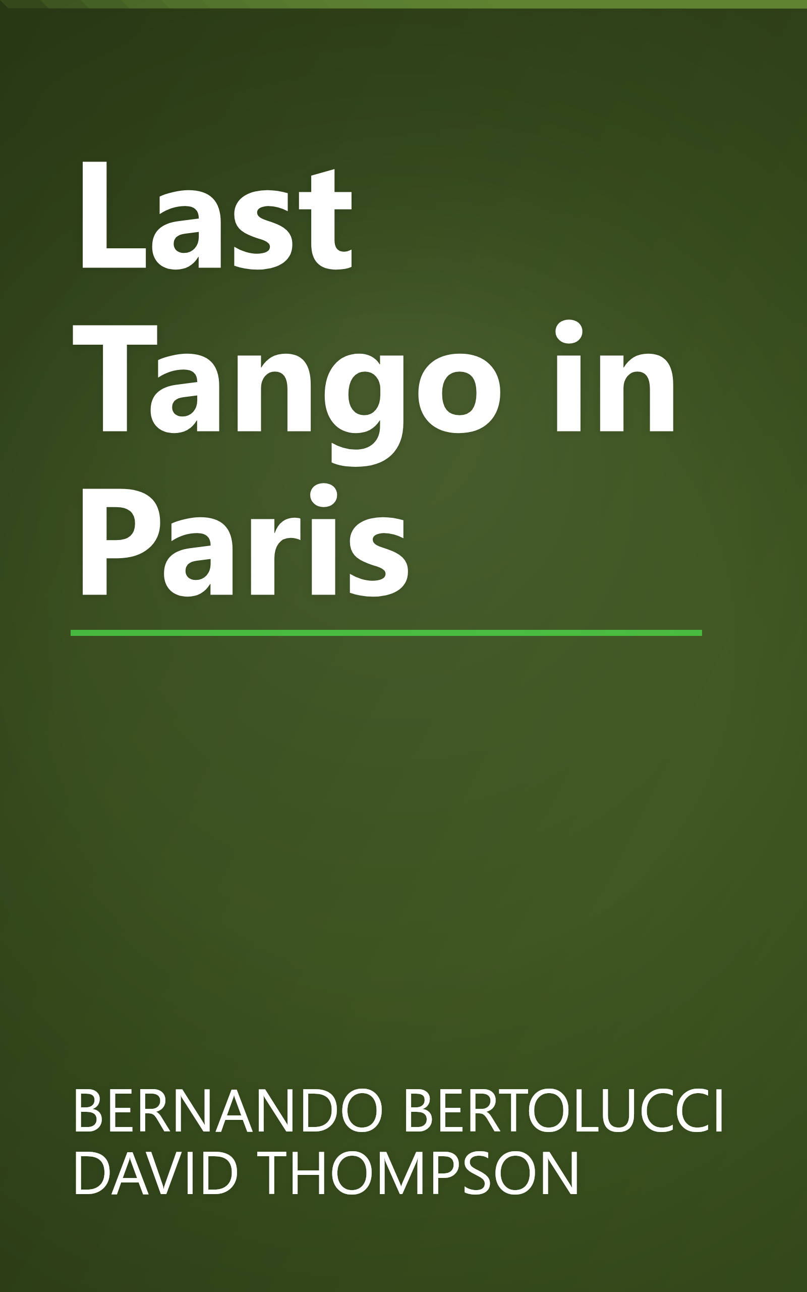 Last Tango in Paris book cover