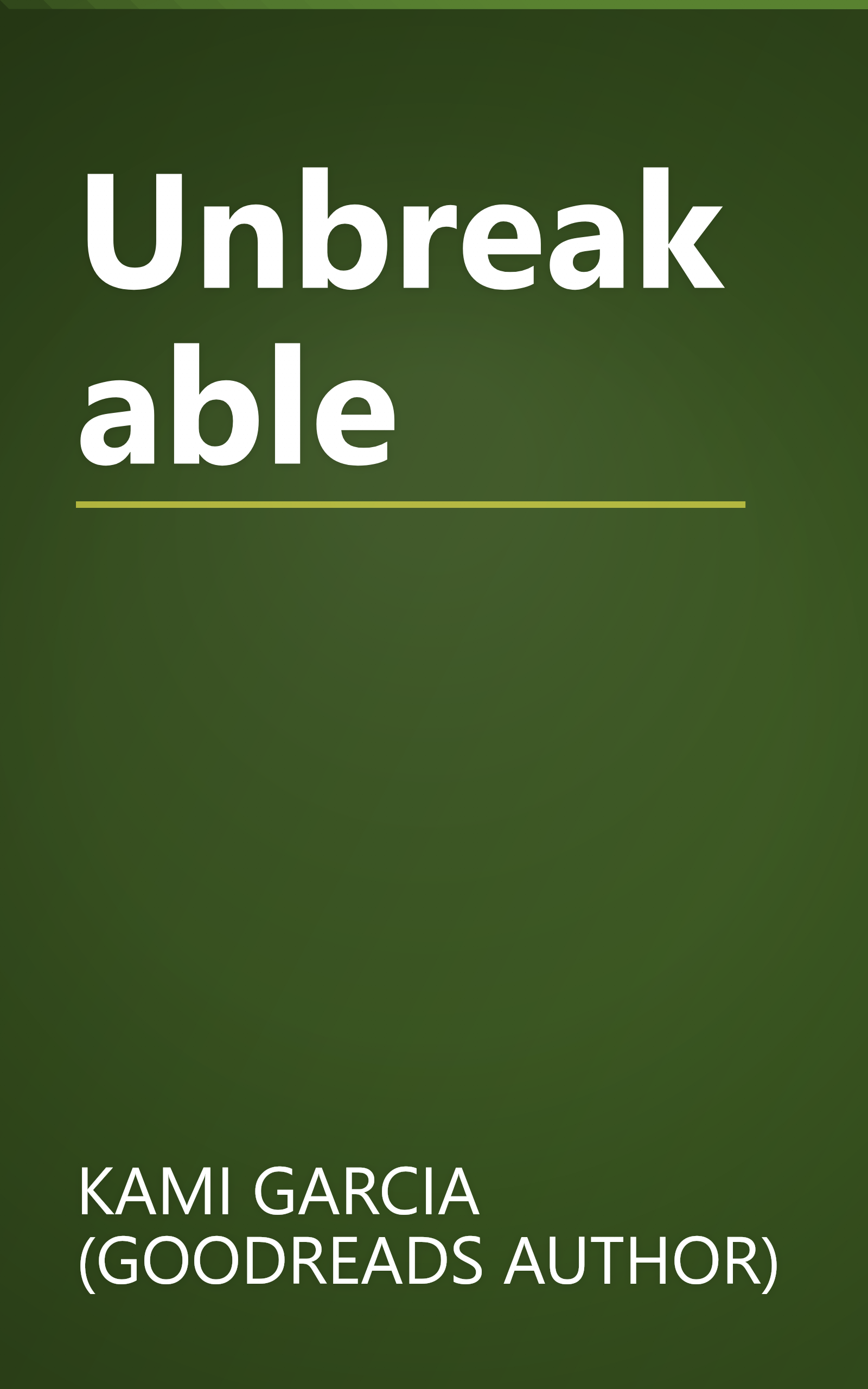 Unbreakable book cover
