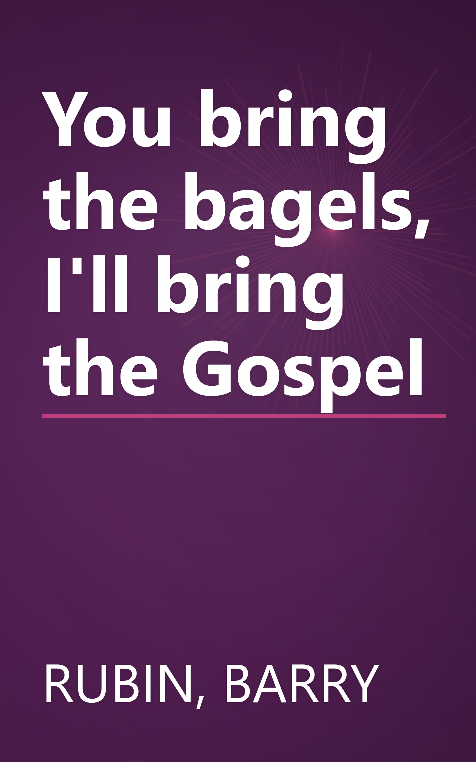 You bring the bagels, I'll bring the Gospel book cover
