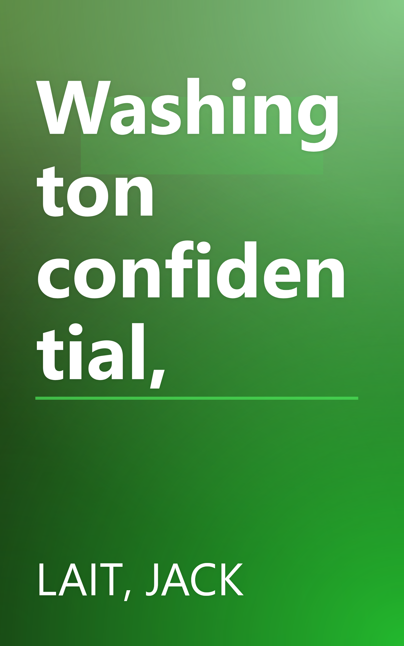 Washington confidential, book cover