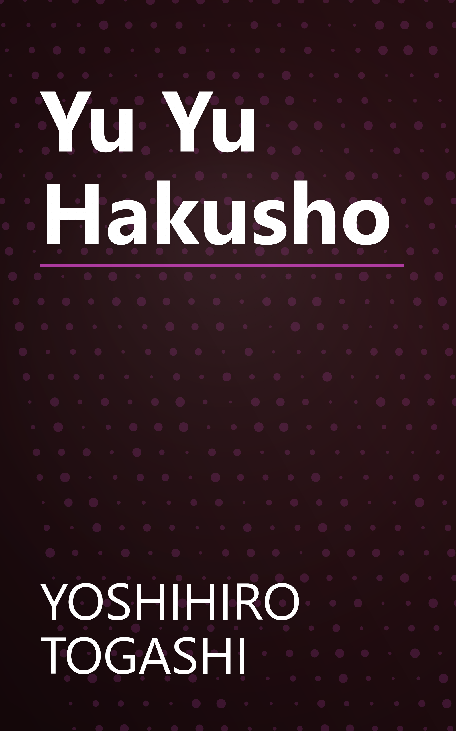 Yu Yu Hakusho book cover