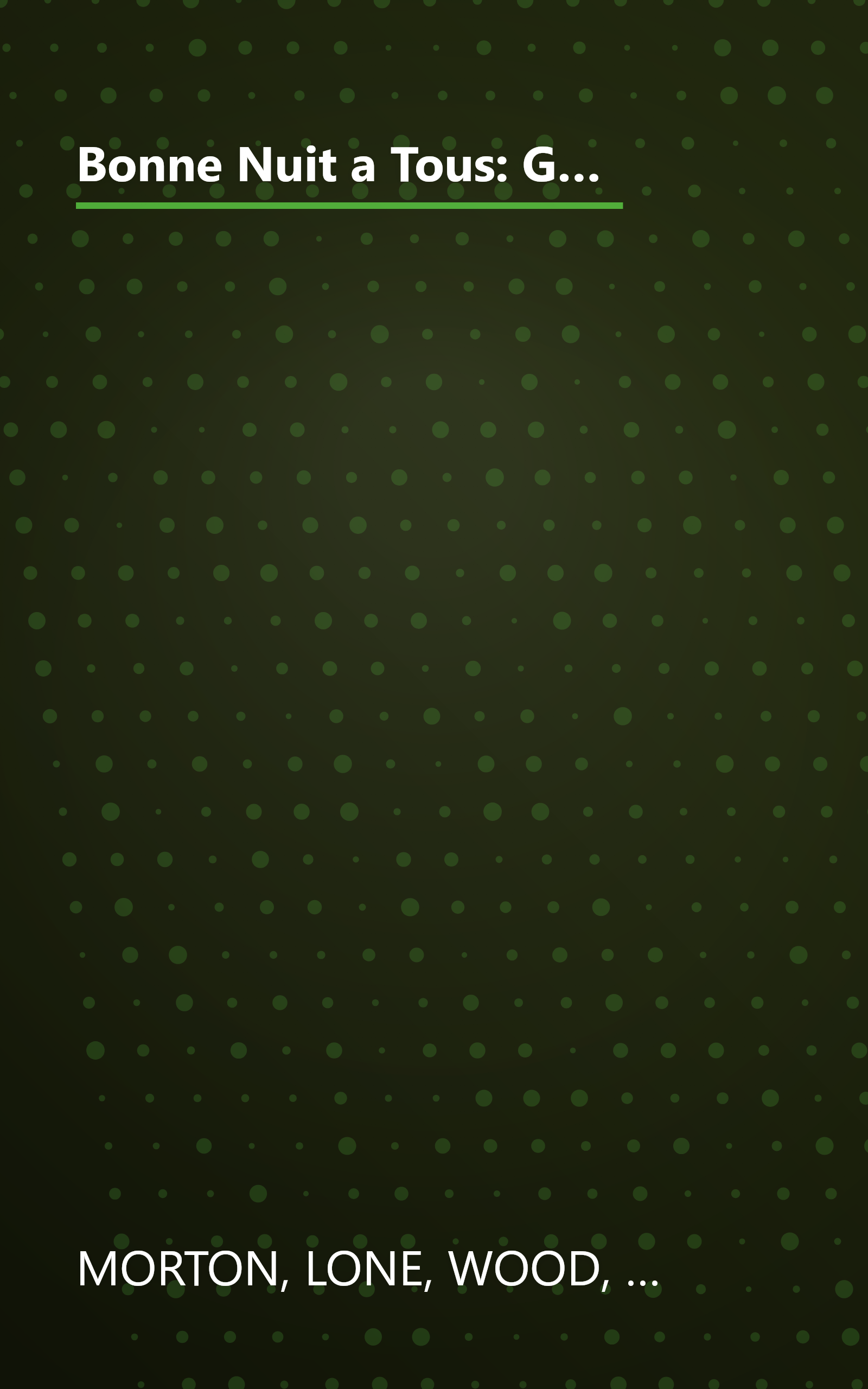 Bonne Nuit a Tous: Goodnight Everyone (I Can Read French) (I Can Read French: Language Learning Story Books) (French and English Edition) book cover