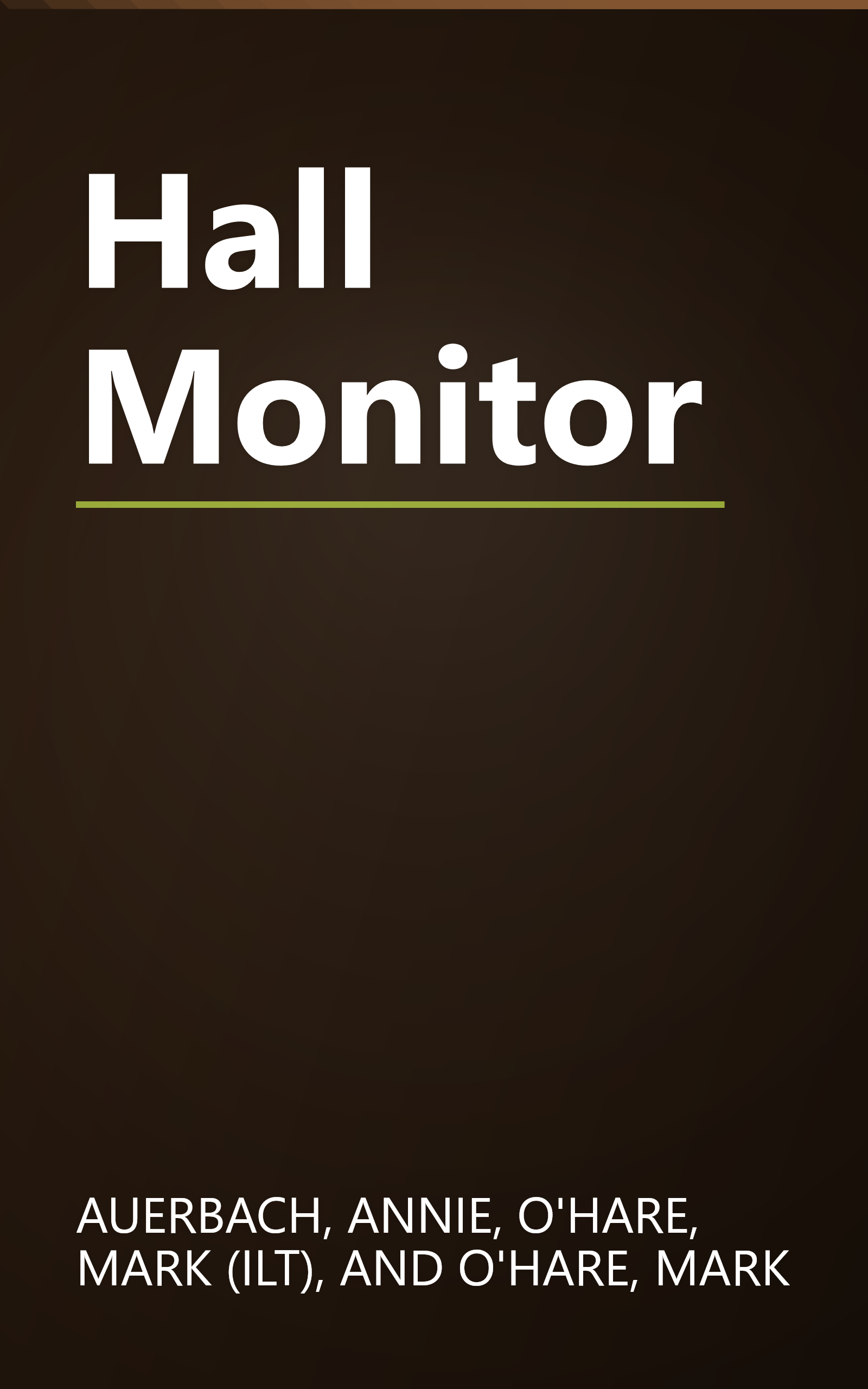 Hall Monitor book cover