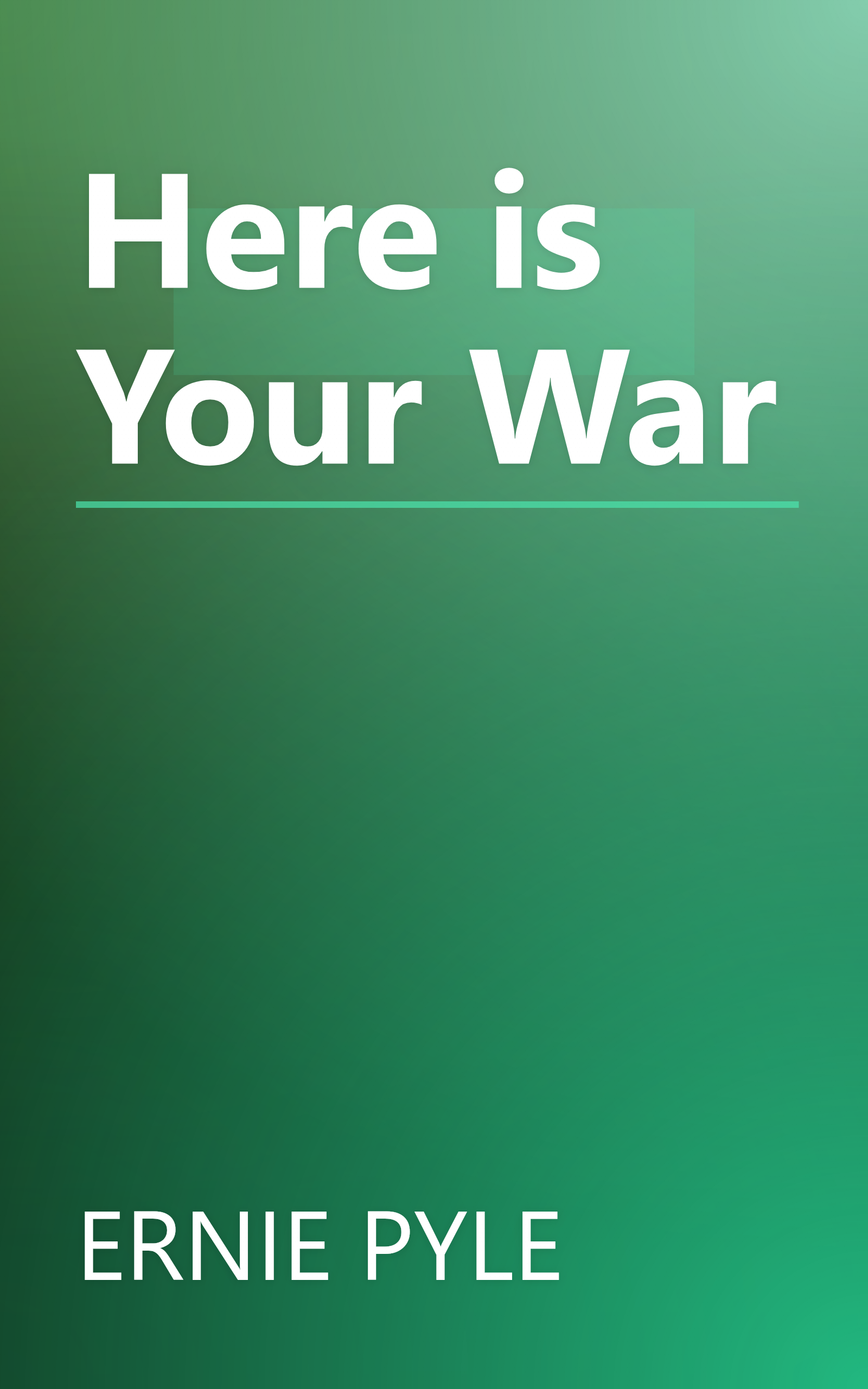 Here is Your War book cover