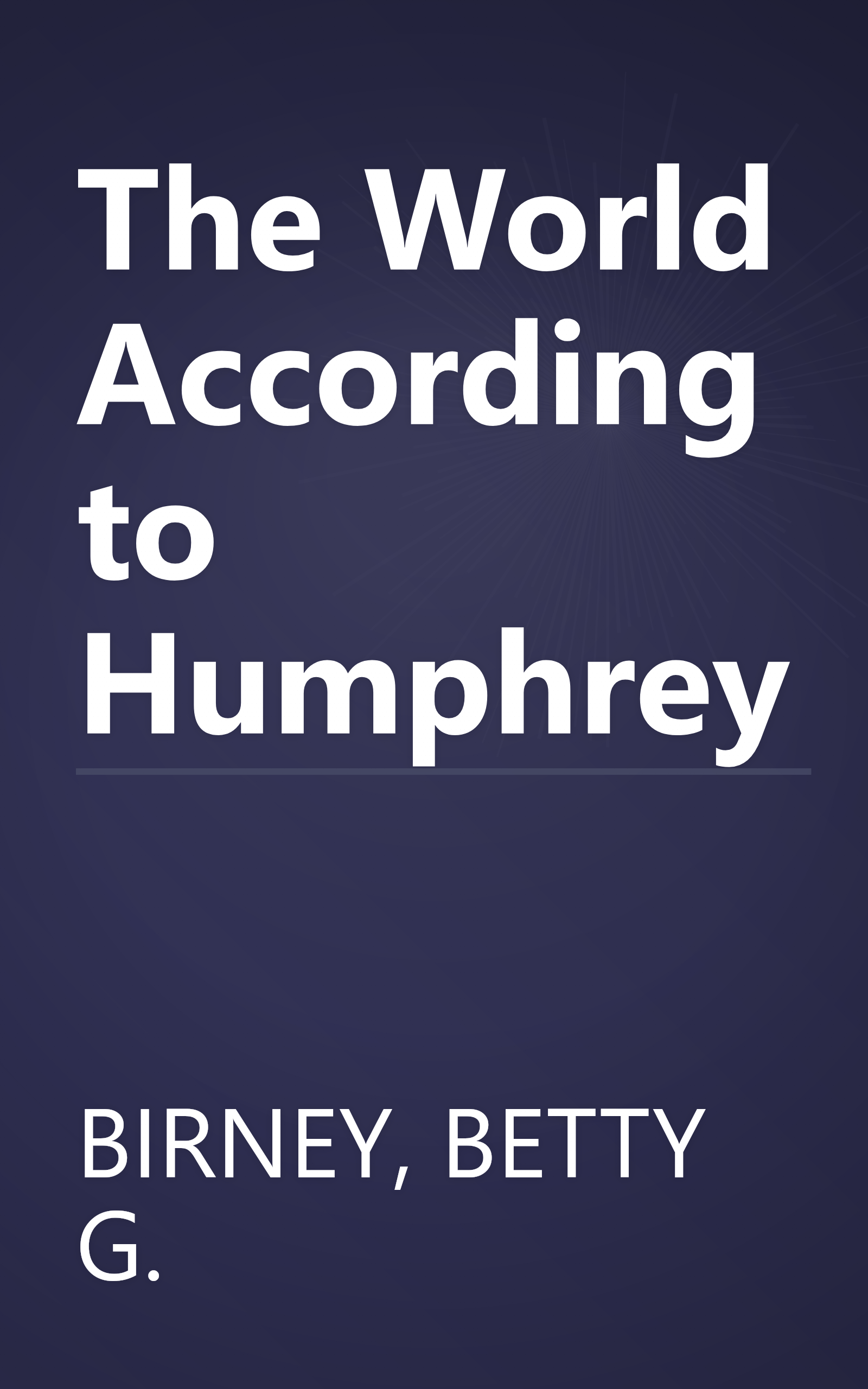 The World According to Humphrey book cover