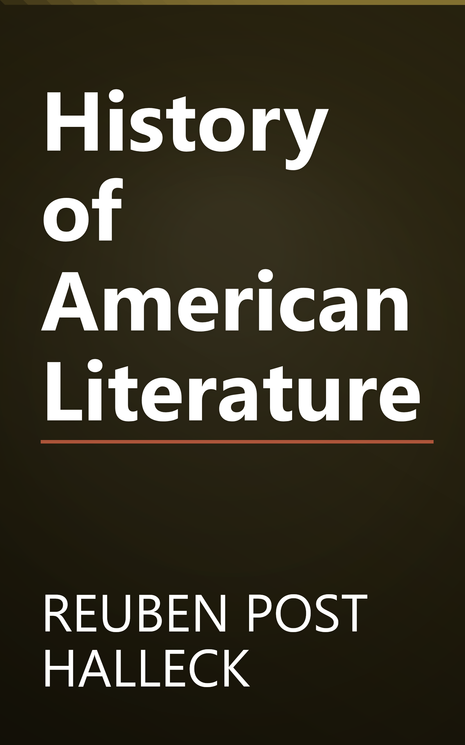 History of American Literature book cover