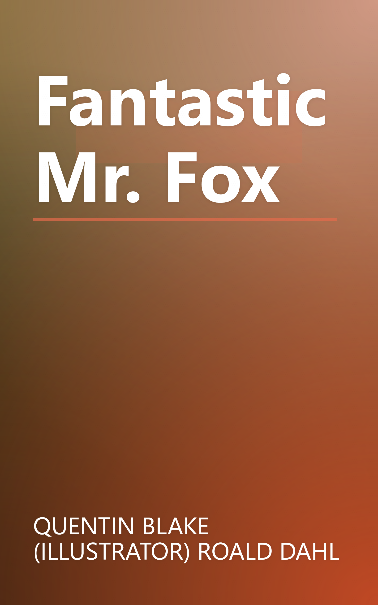 Fantastic Mr. Fox book cover