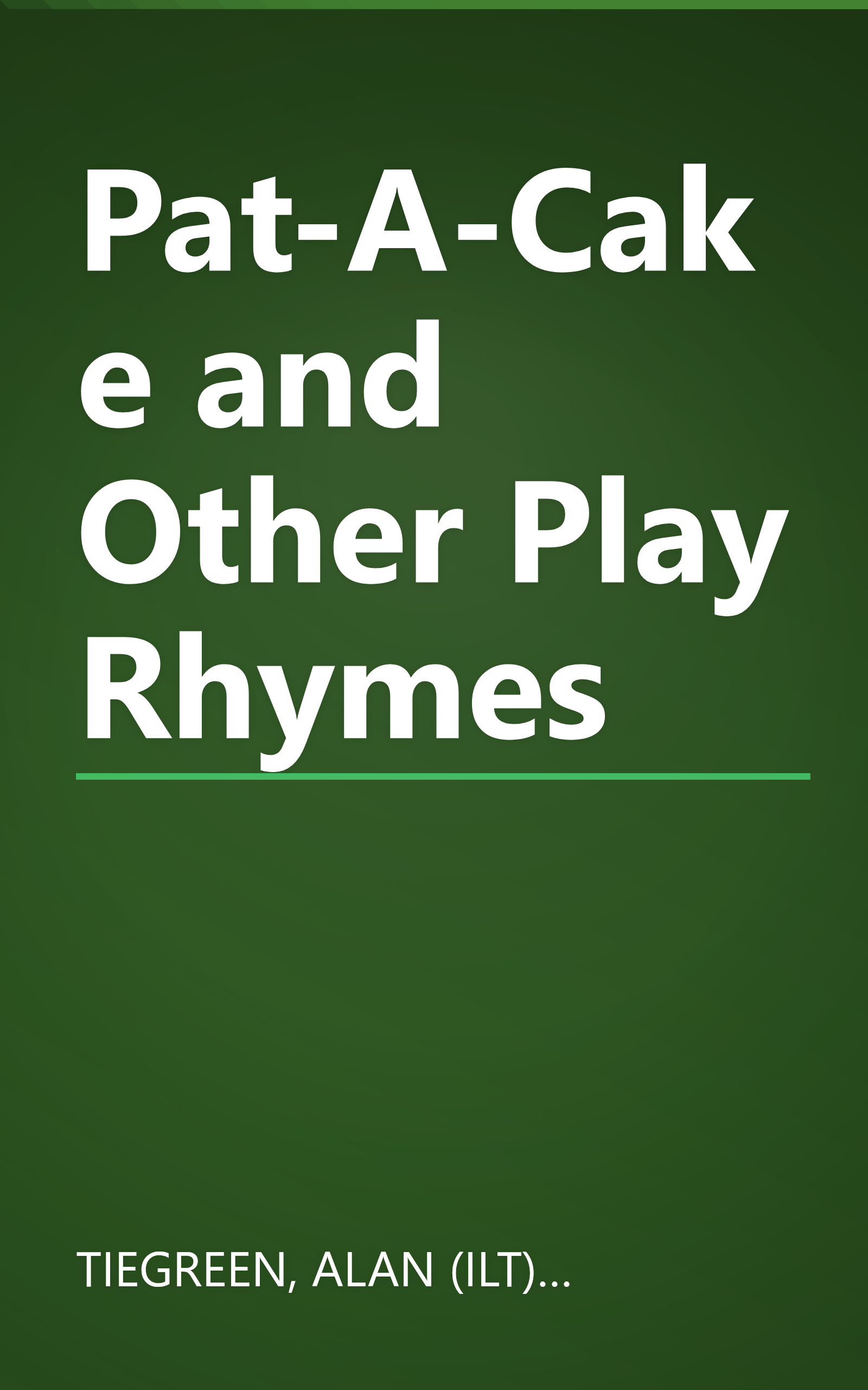 Pat-A-Cake and Other Play Rhymes book cover