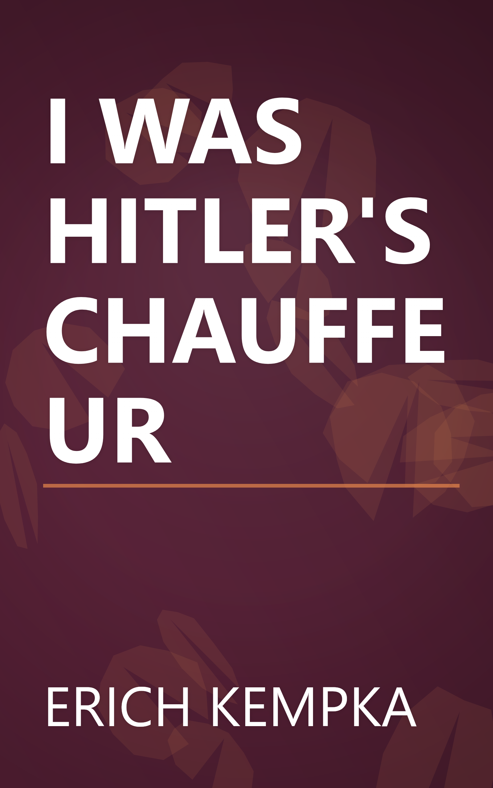 I WAS HITLER'S CHAUFFEUR book cover