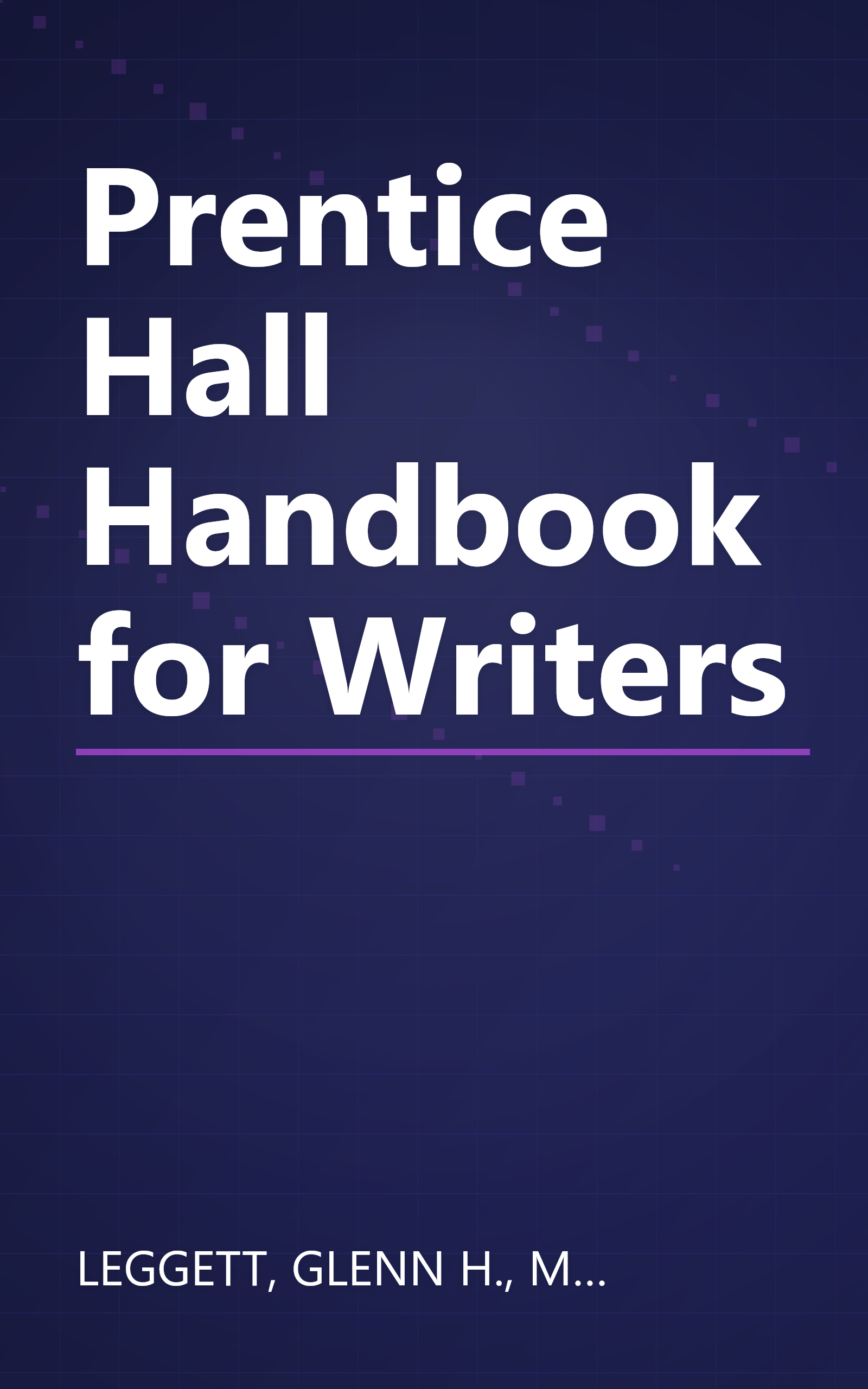 Prentice Hall Handbook for Writers book cover