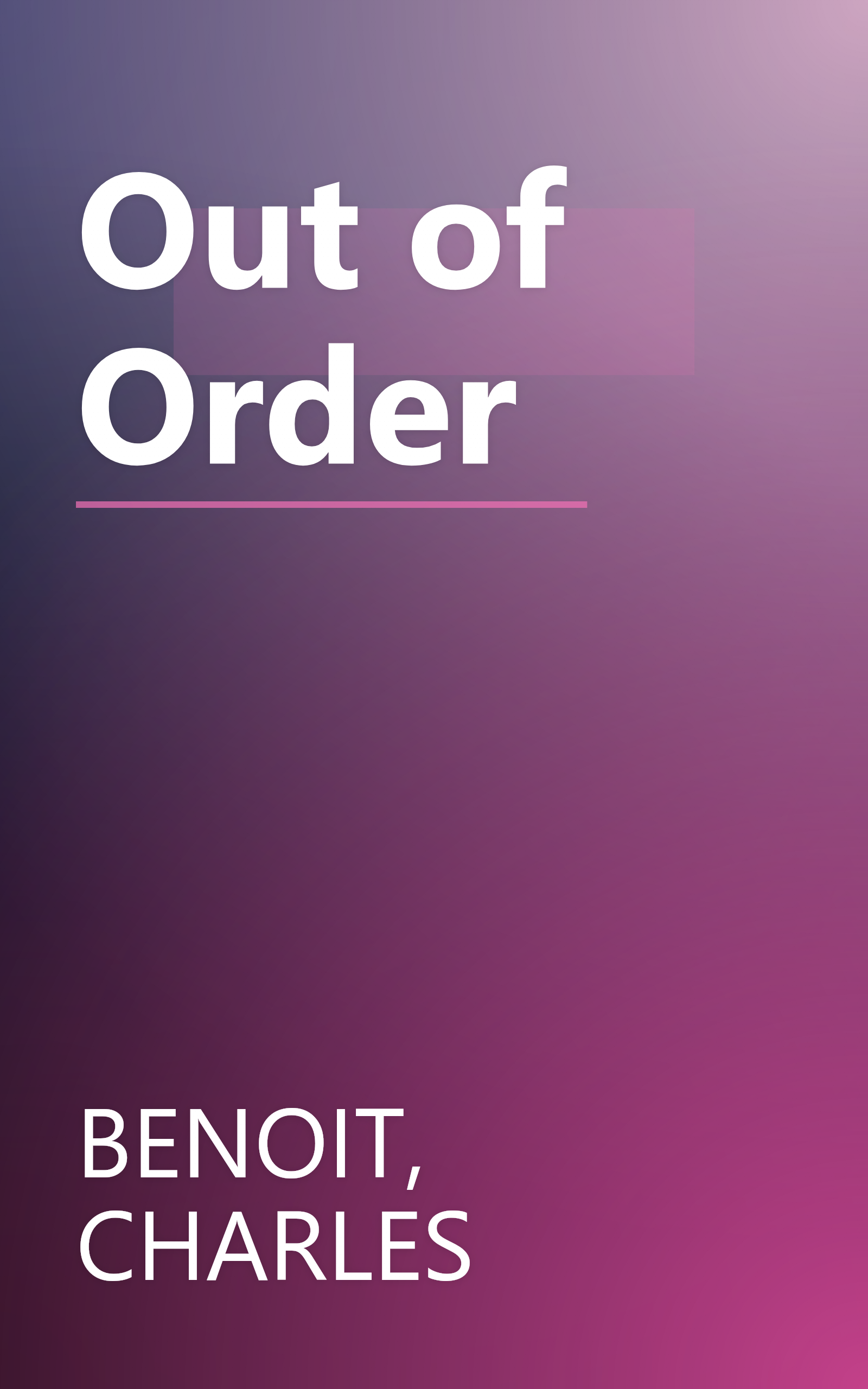 Out of Order book cover