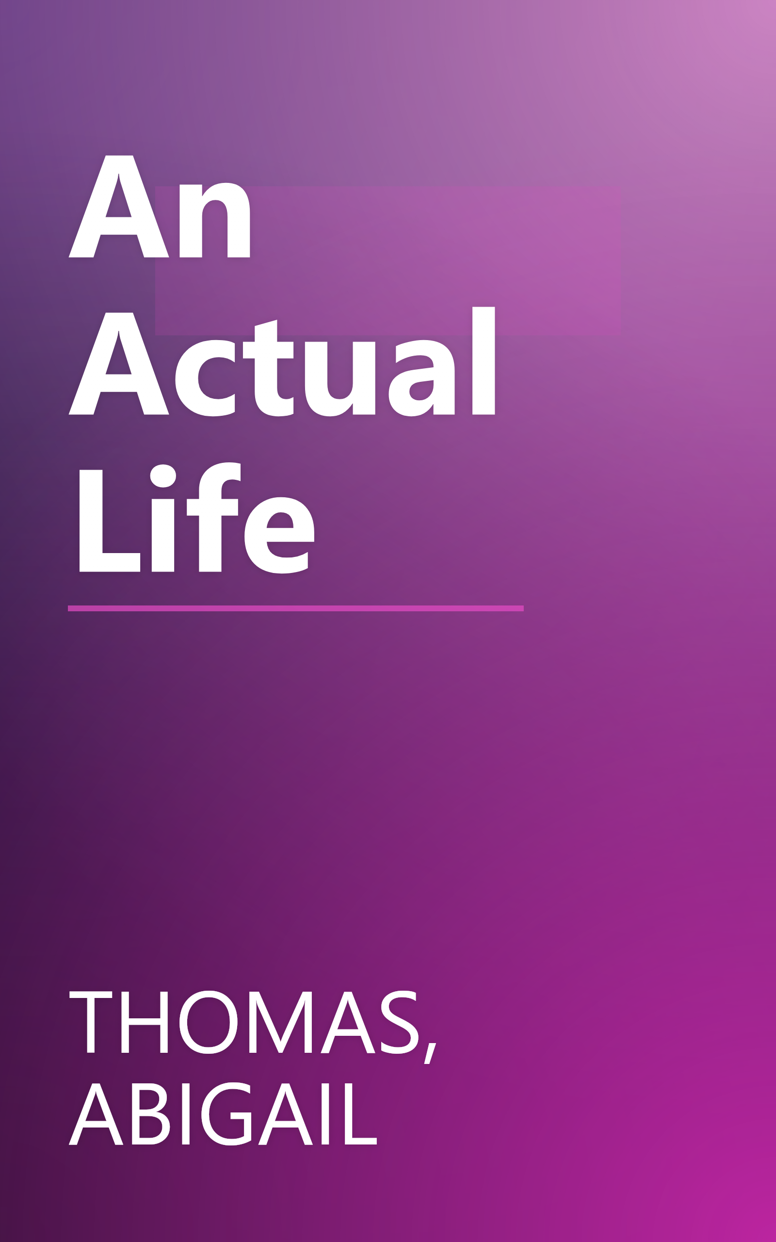 An Actual Life book cover