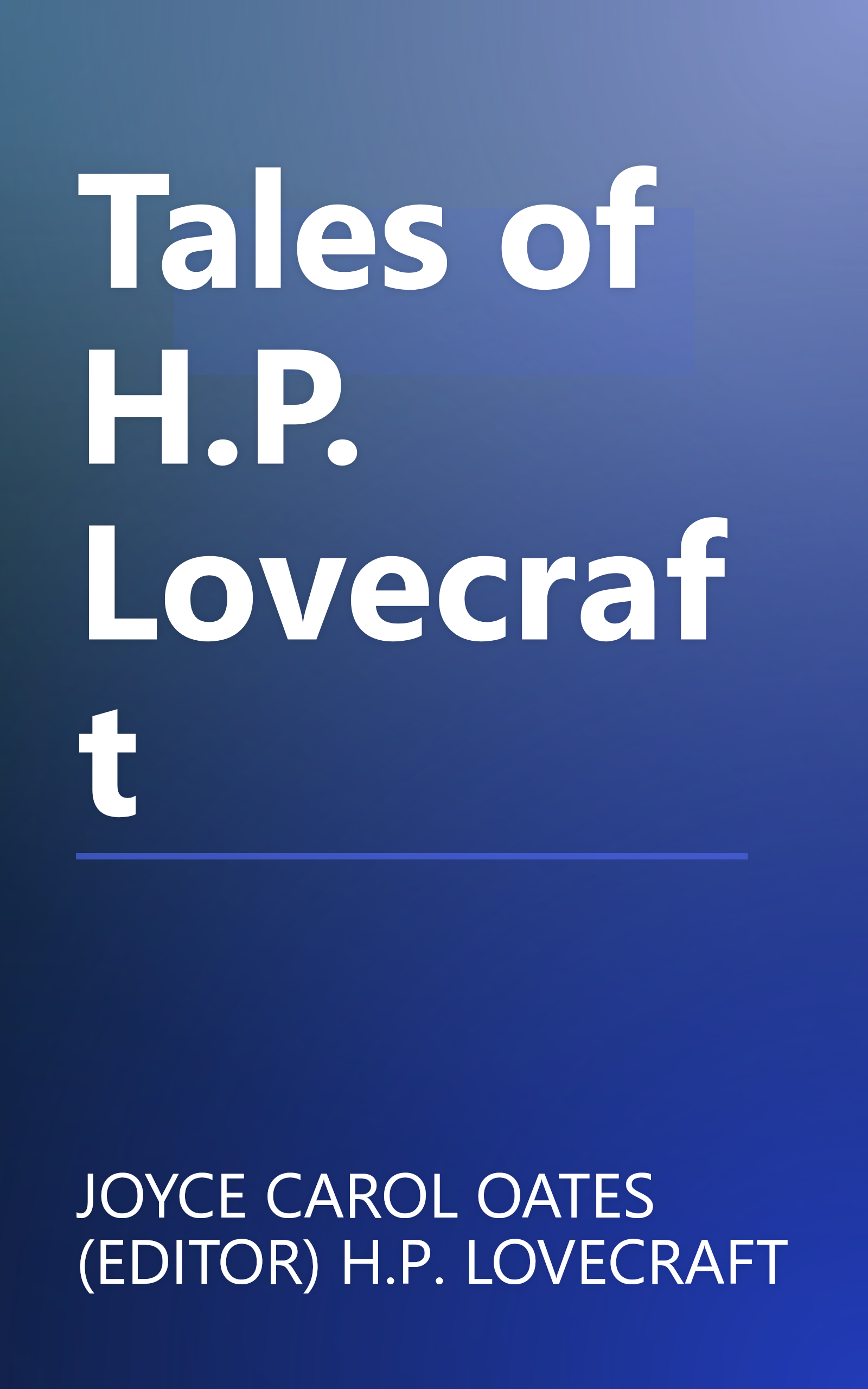 Tales of H.P. Lovecraft book cover
