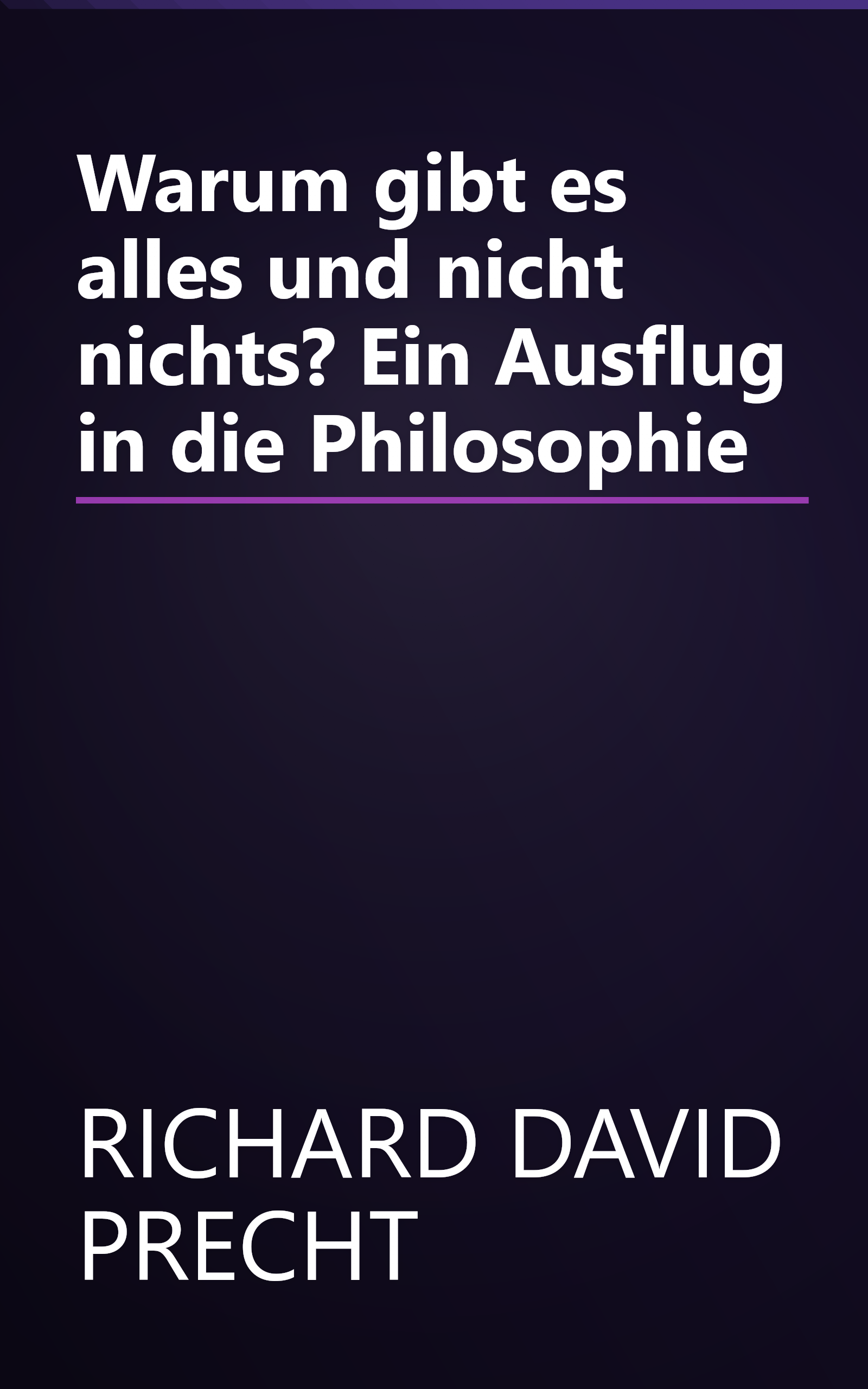 Warum gibt es alles und nicht nichts? Ein Ausflug in die Philosophie book cover