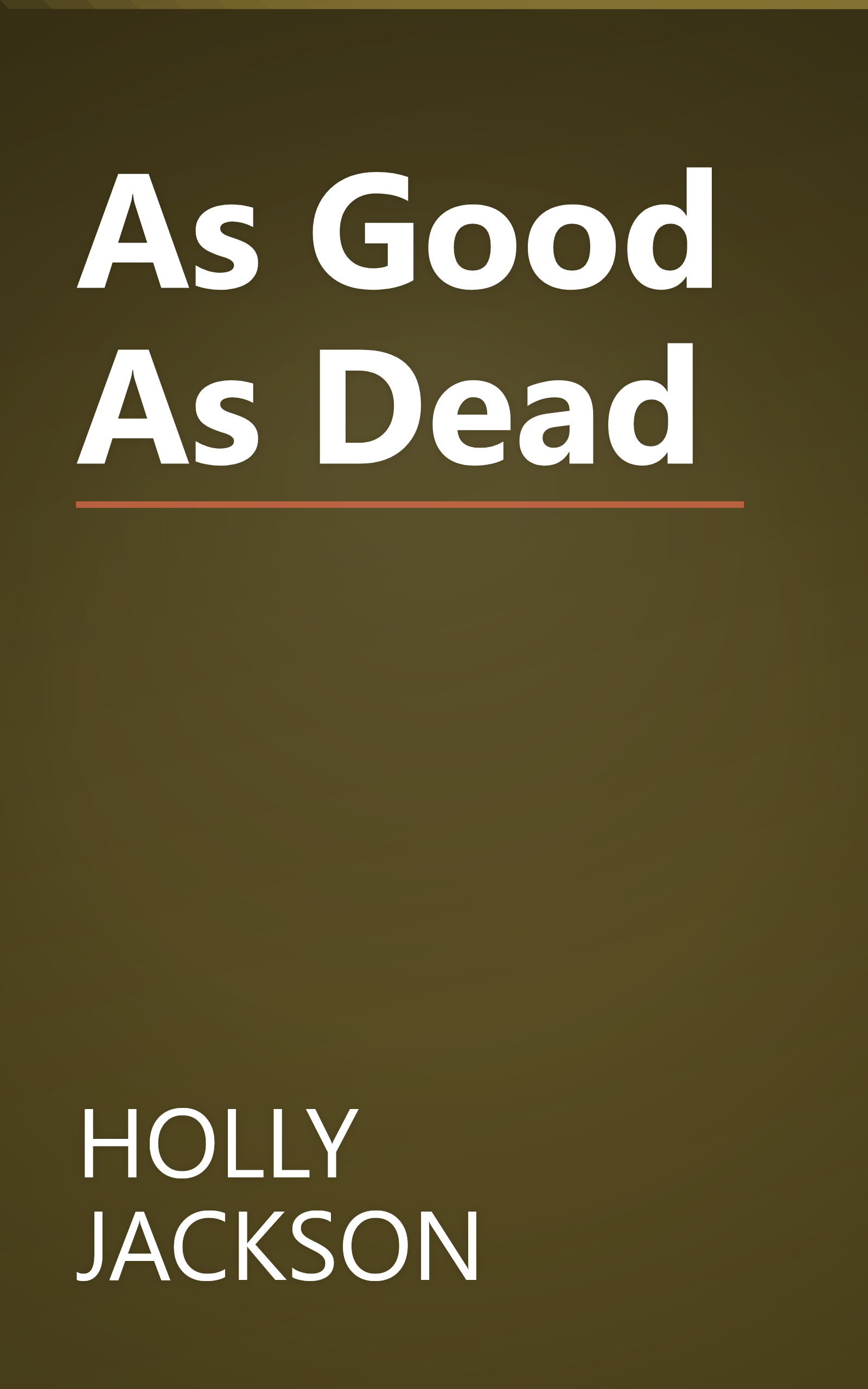 As Good As Dead book cover