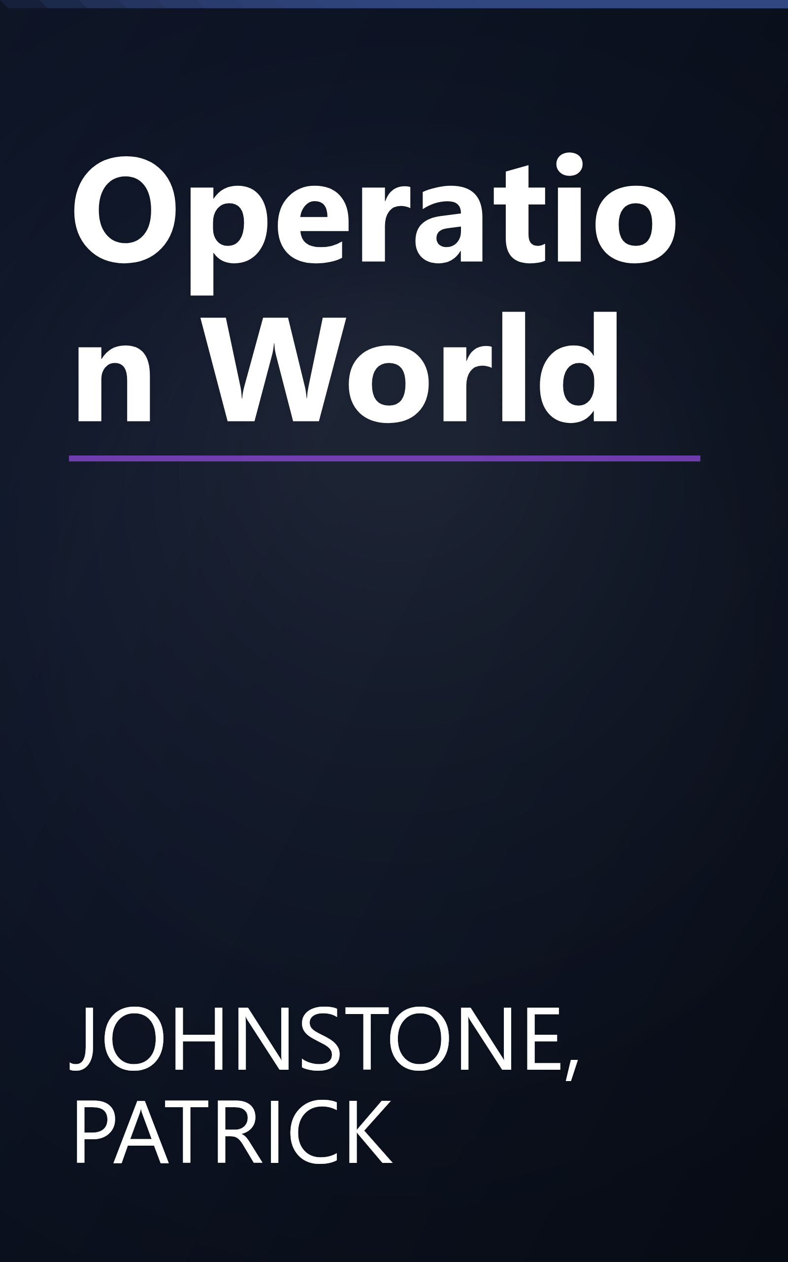 Operation World book cover