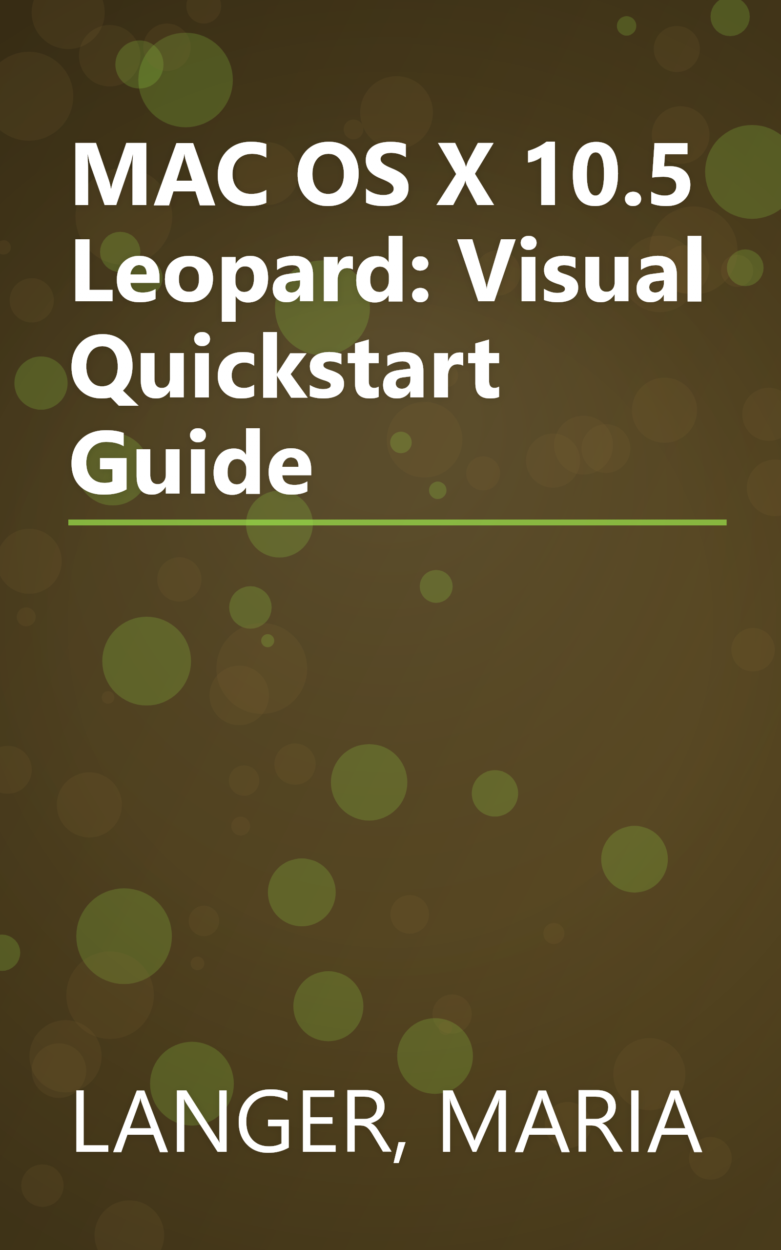 MAC OS X 10.5 Leopard: Visual Quickstart Guide book cover
