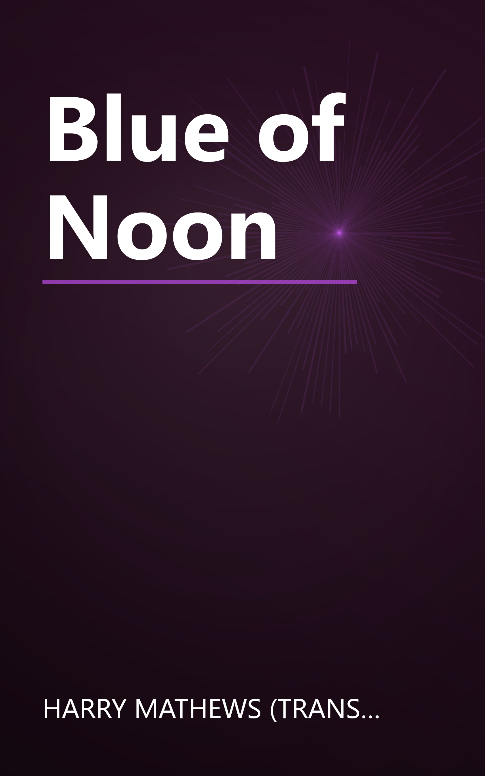 Blue of Noon book cover