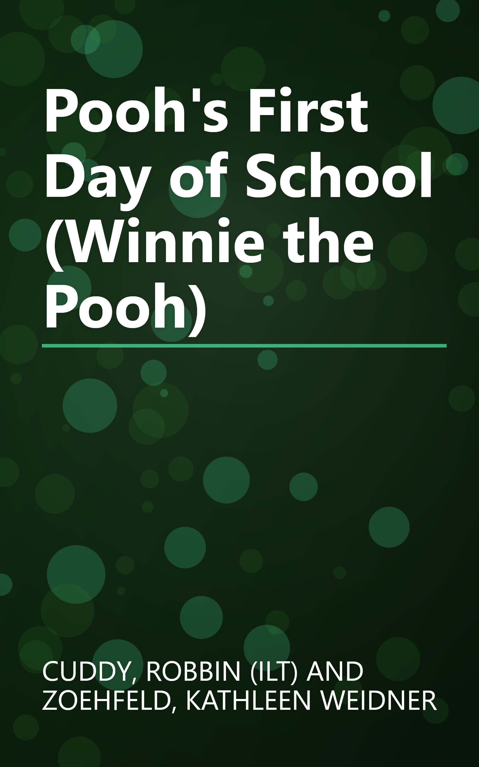 Pooh's First Day of School (Winnie the Pooh) book cover
