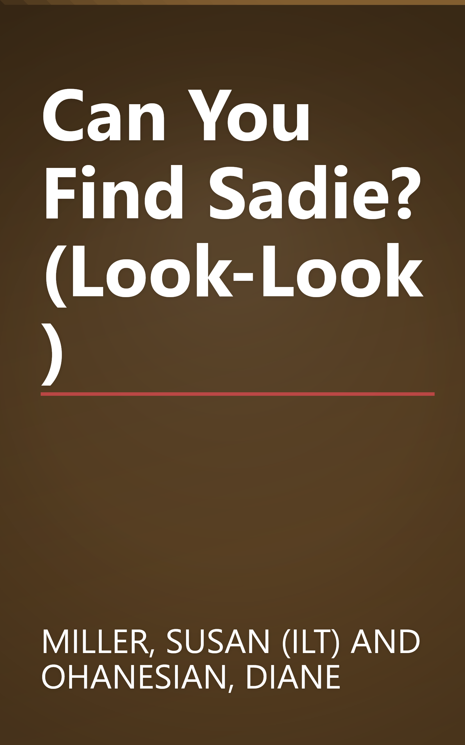 Can You Find Sadie? (Look-Look) book cover
