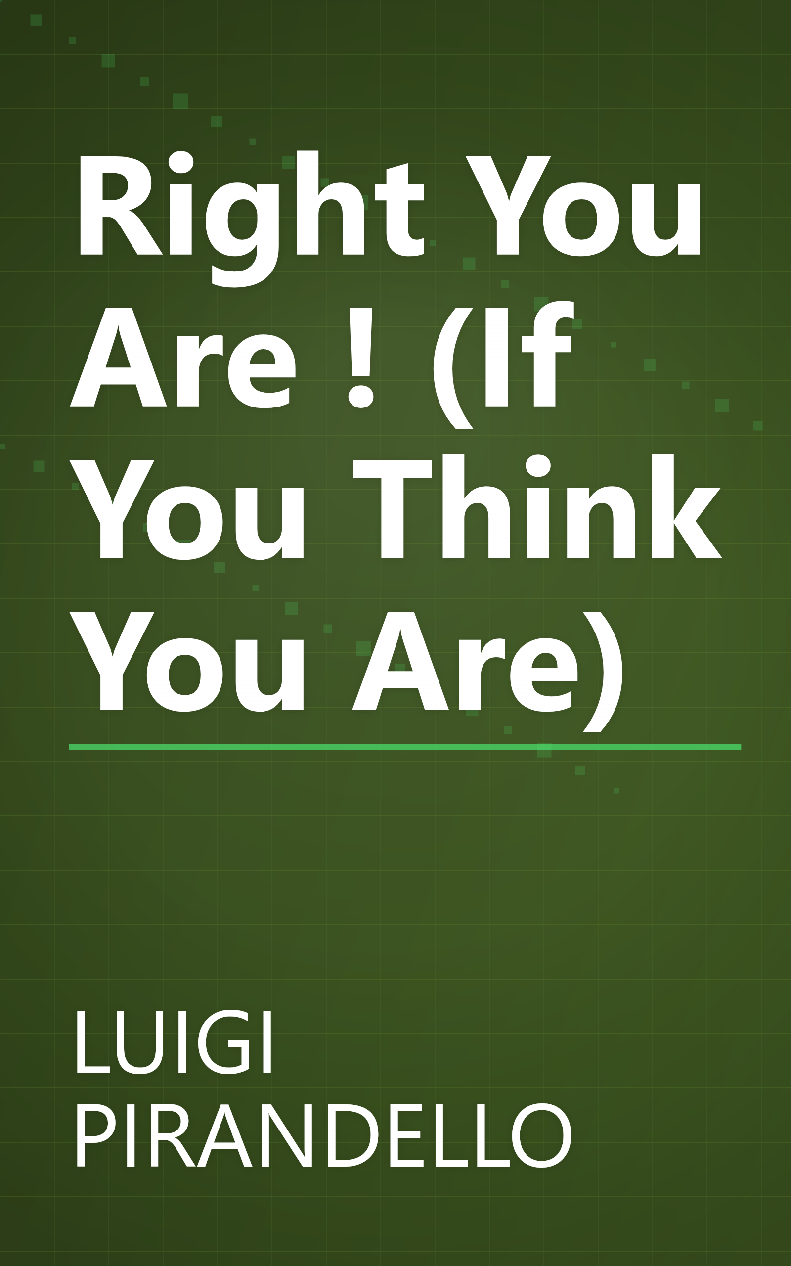Right You Are ! (If You Think You Are) book cover