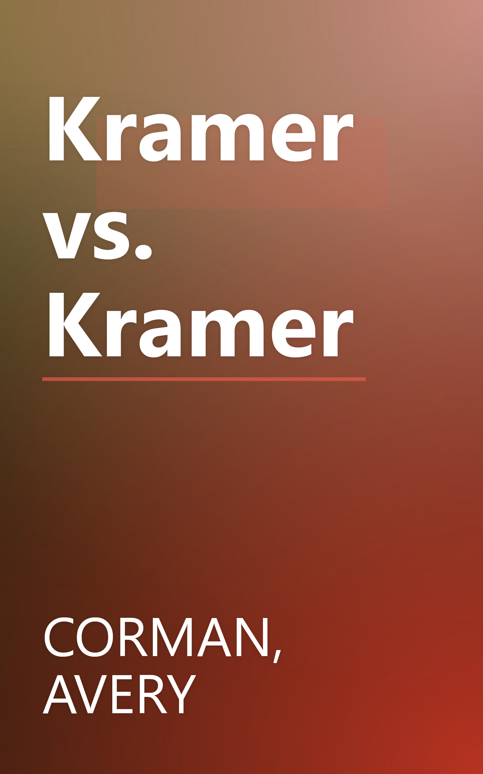 Kramer vs. Kramer book cover