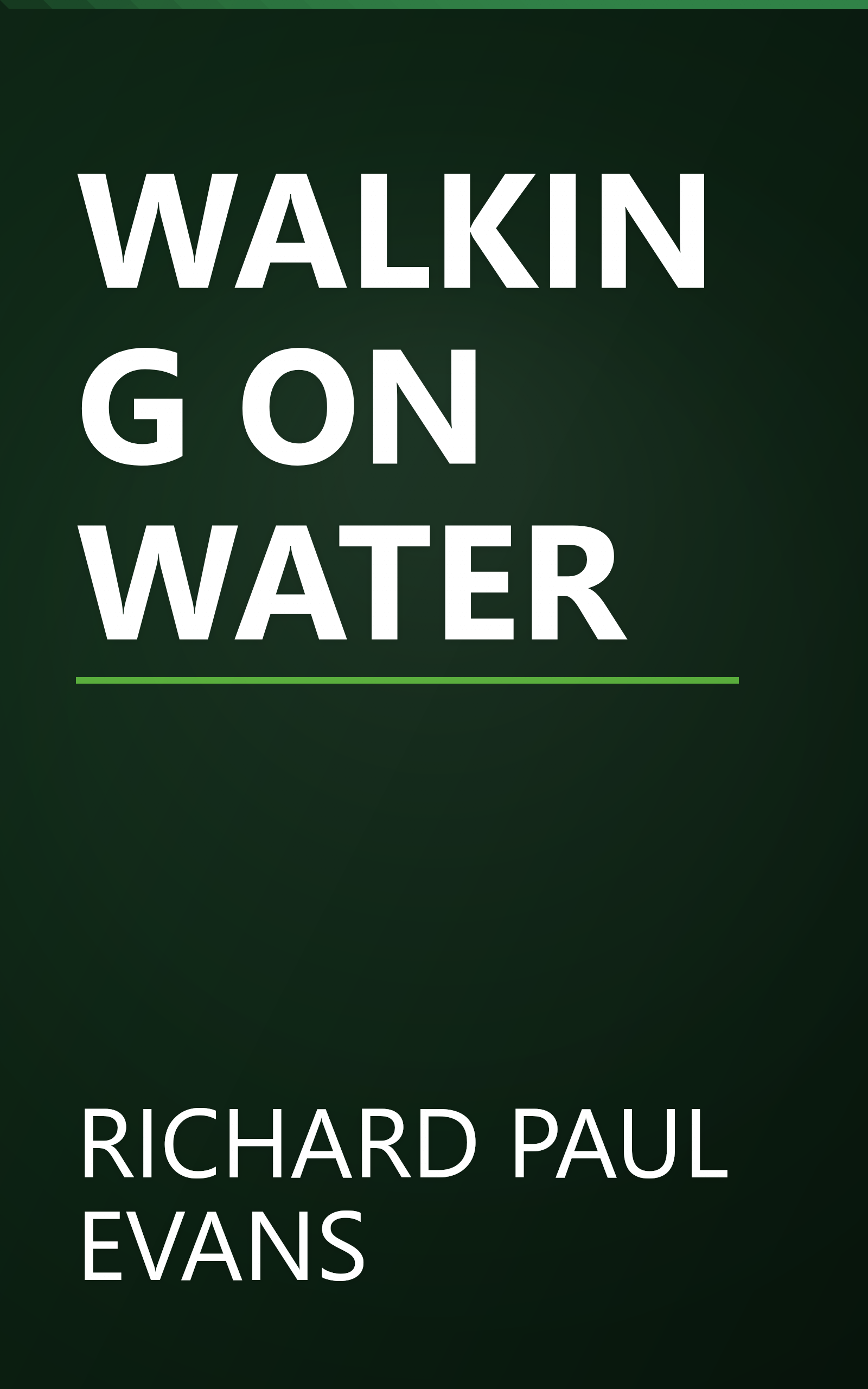 WALKING ON WATER book cover