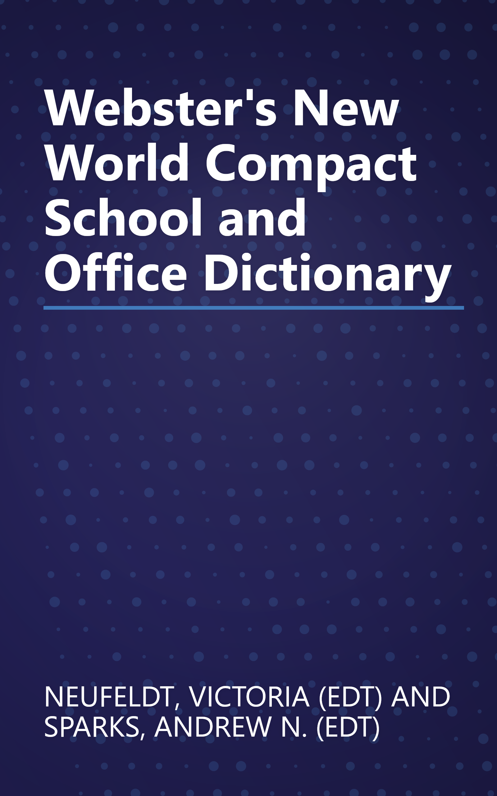 Webster's New World Compact School and Office Dictionary book cover