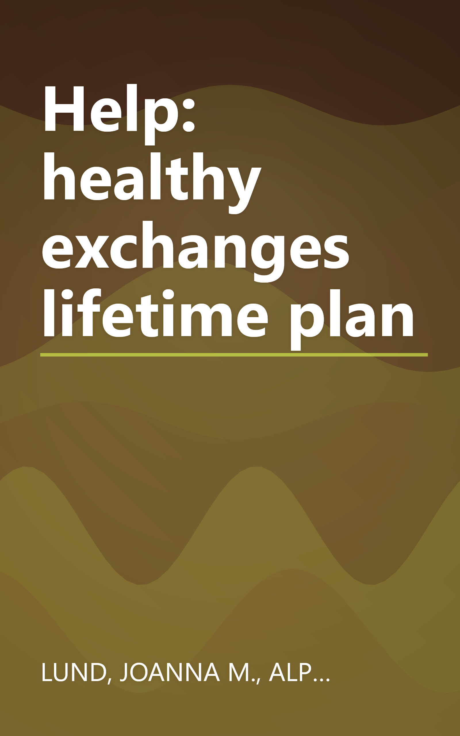 Help: healthy exchanges lifetime plan book cover